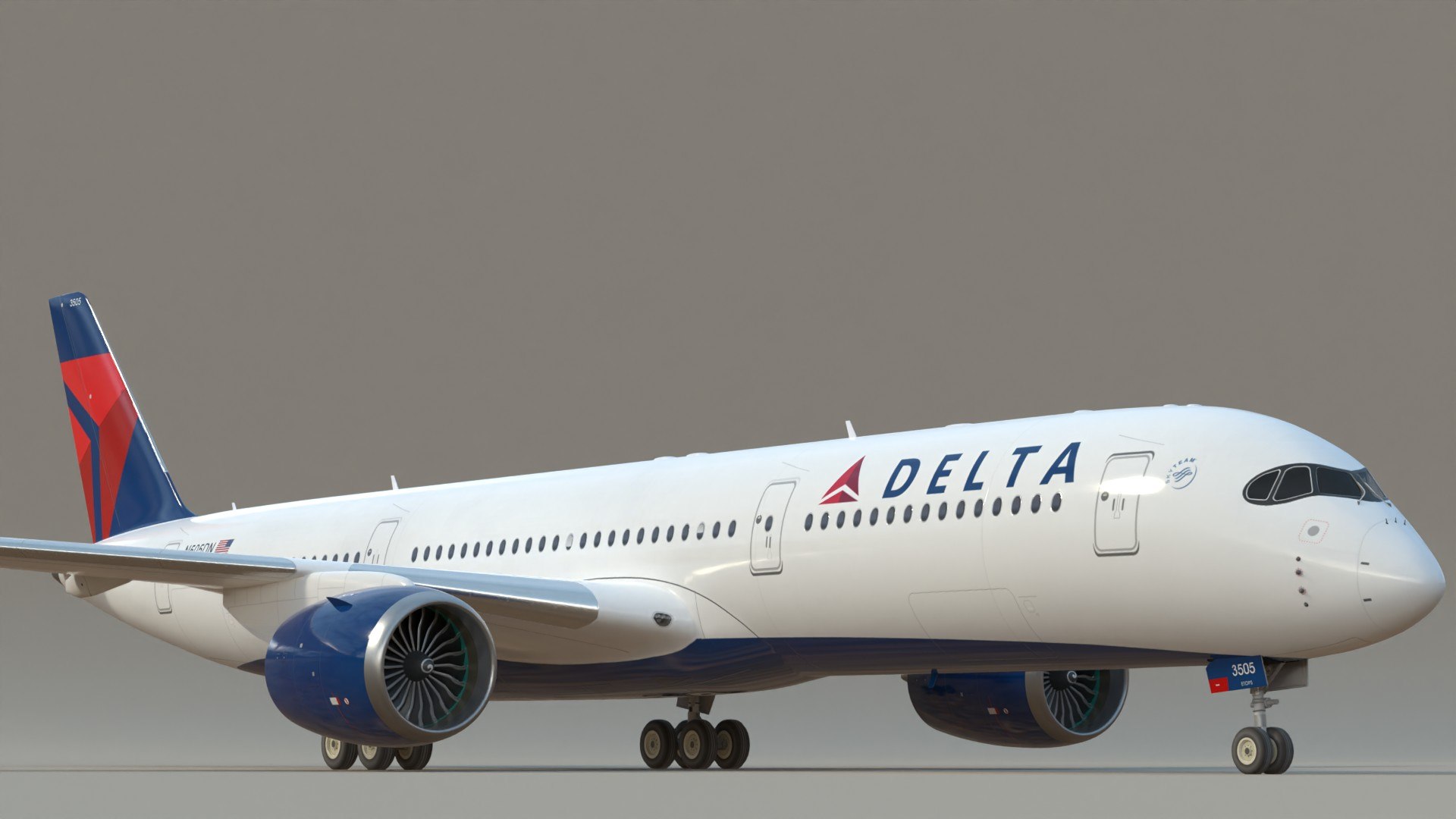 Delta Air Lines A350 SC 3D Model - TurboSquid 2272215