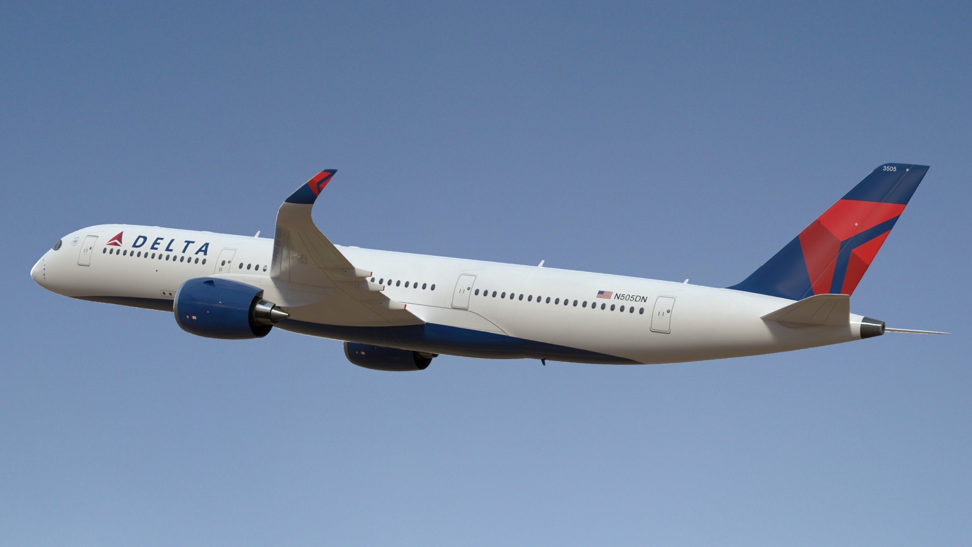 Delta Air Lines A350 SC 3D Model - TurboSquid 2272215