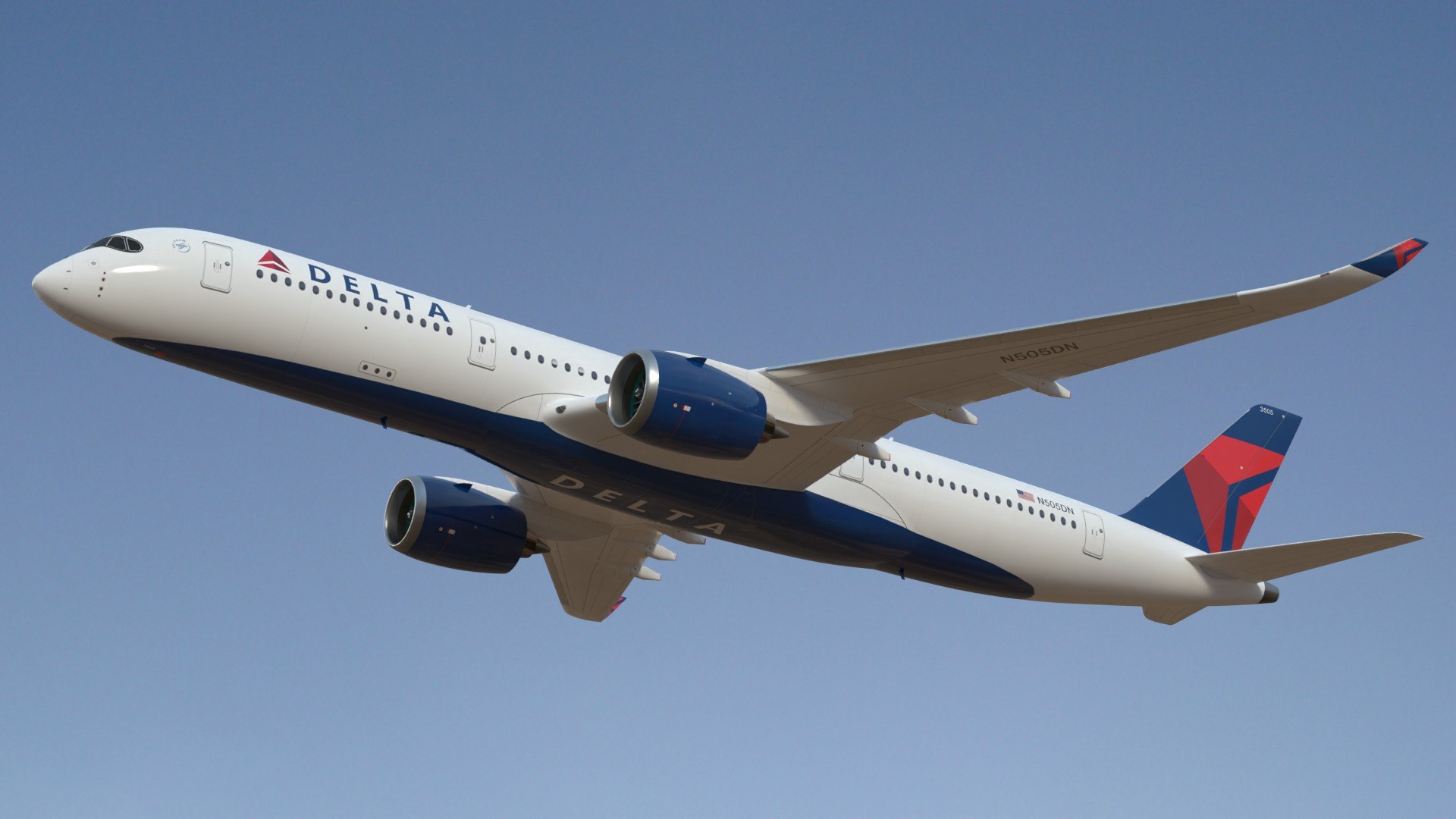 Delta Air Lines A350 SC 3D Model - TurboSquid 2272215