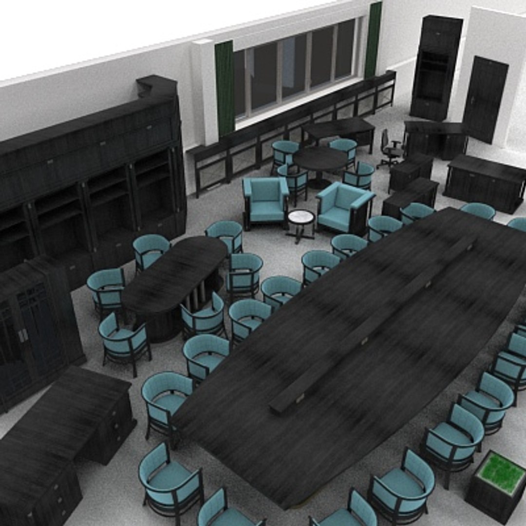 Retro Furniture 3d Model