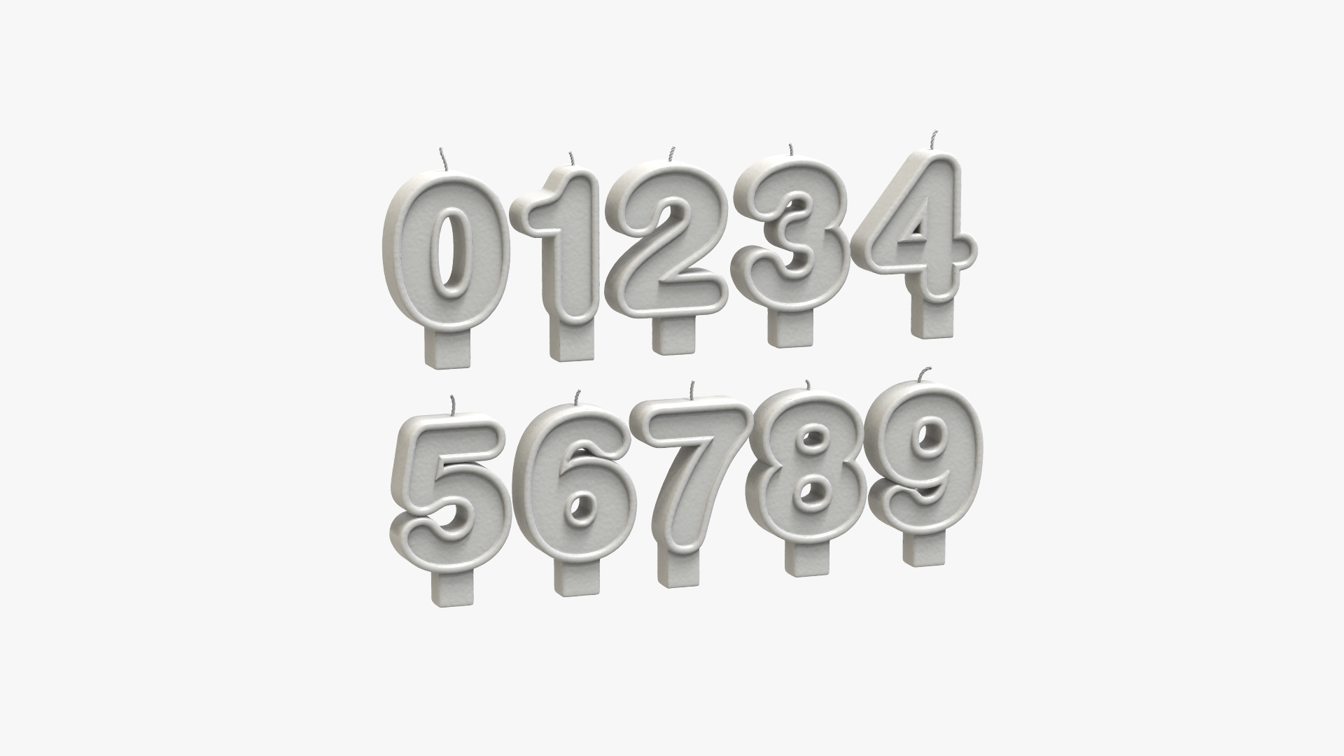3D Model Candle Numbers - TurboSquid 1659081