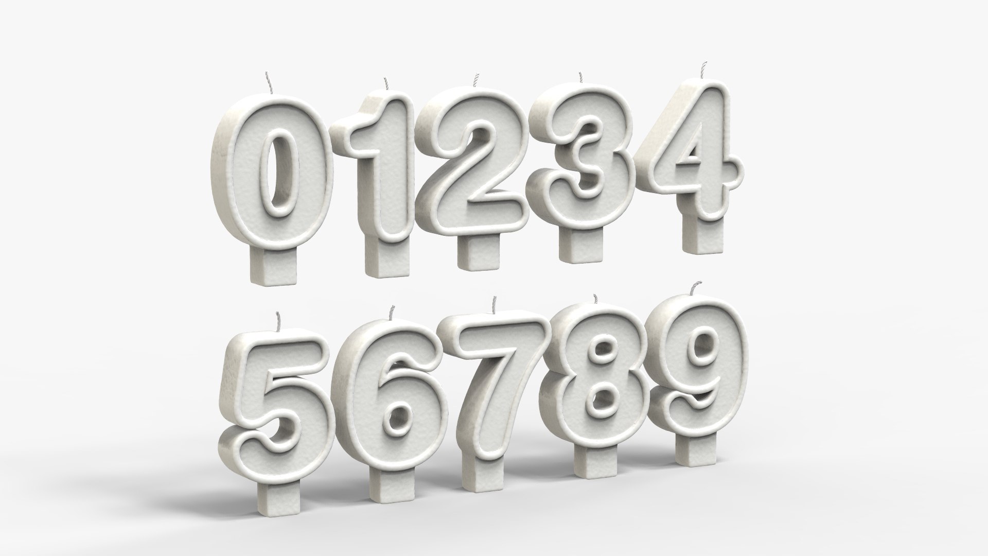 3D Model Candle Numbers - TurboSquid 1659081