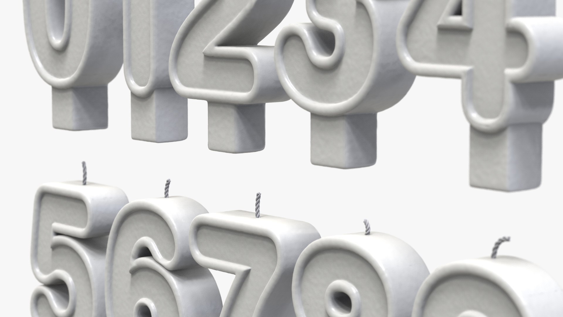 3D Model Candle Numbers - TurboSquid 1659081