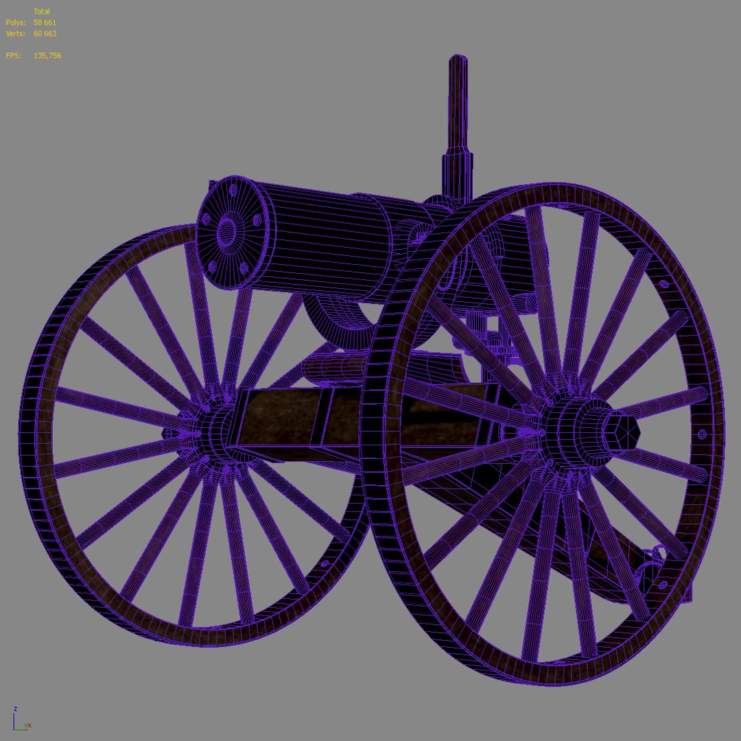 3D Model Old War Cannon - TurboSquid 1503211