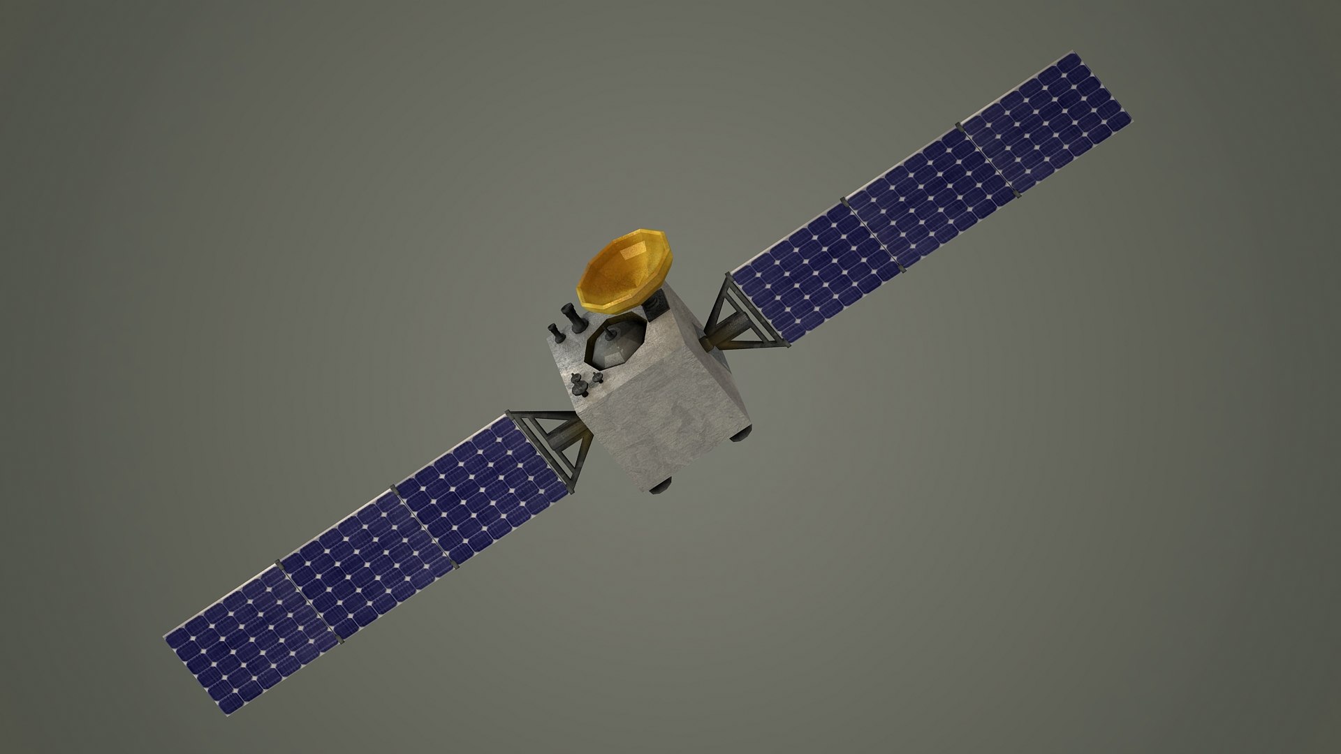 Satellite Space Parts Vr Low Poly Spaceship Kit Satalite 3D ...