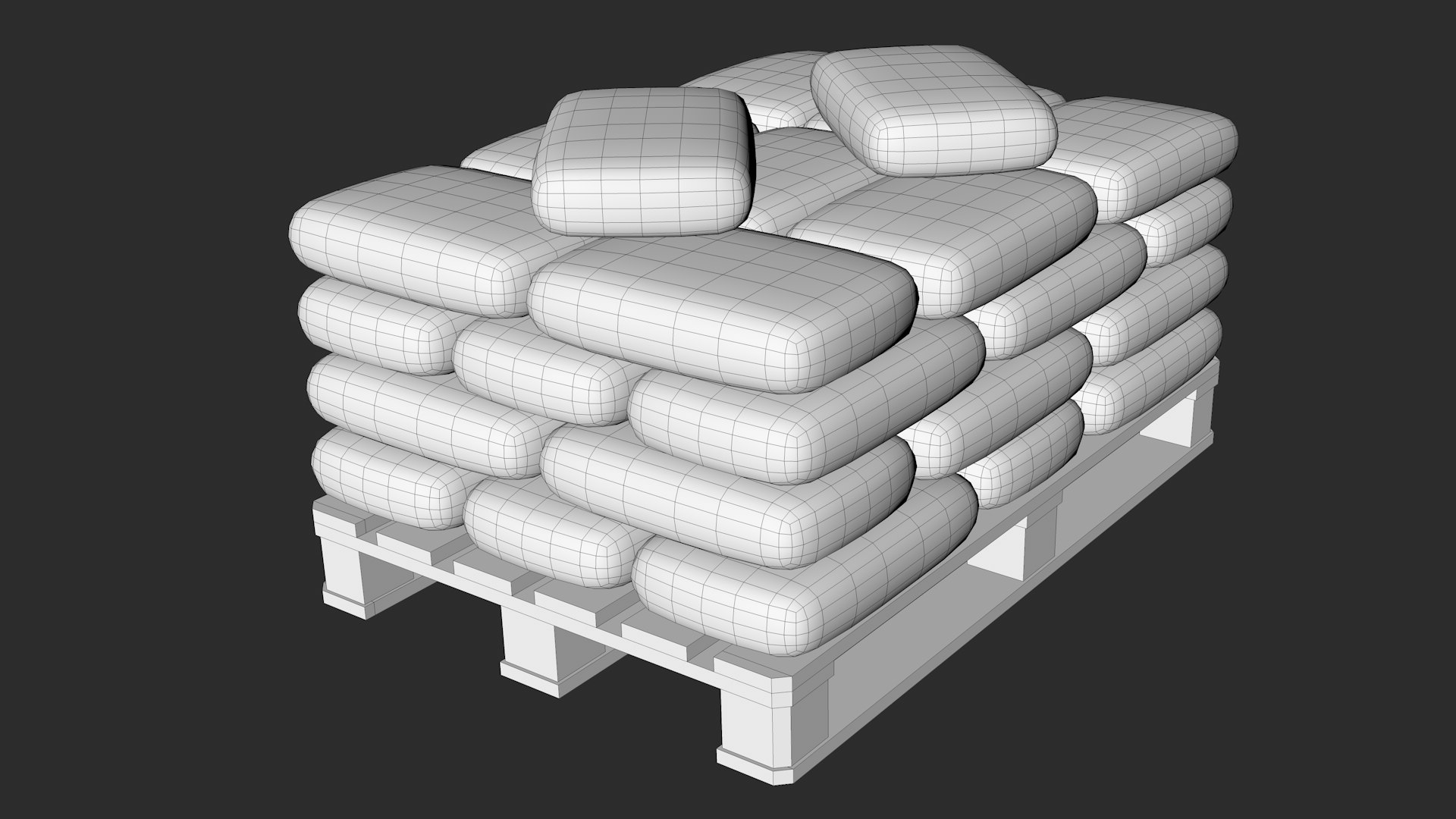 Pallet Cement Bags Model - TurboSquid 1386819