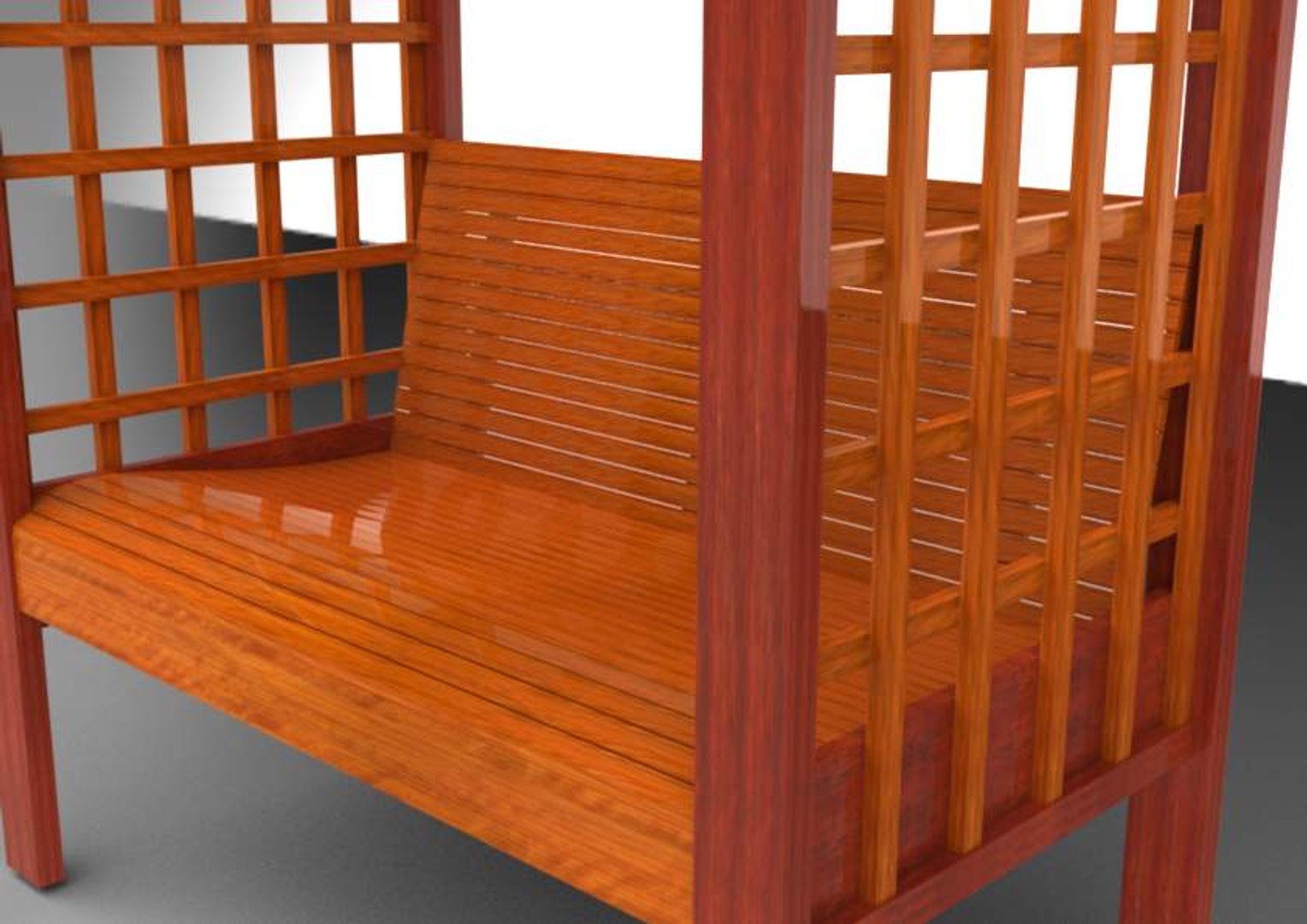 3d model of garden arbor 1