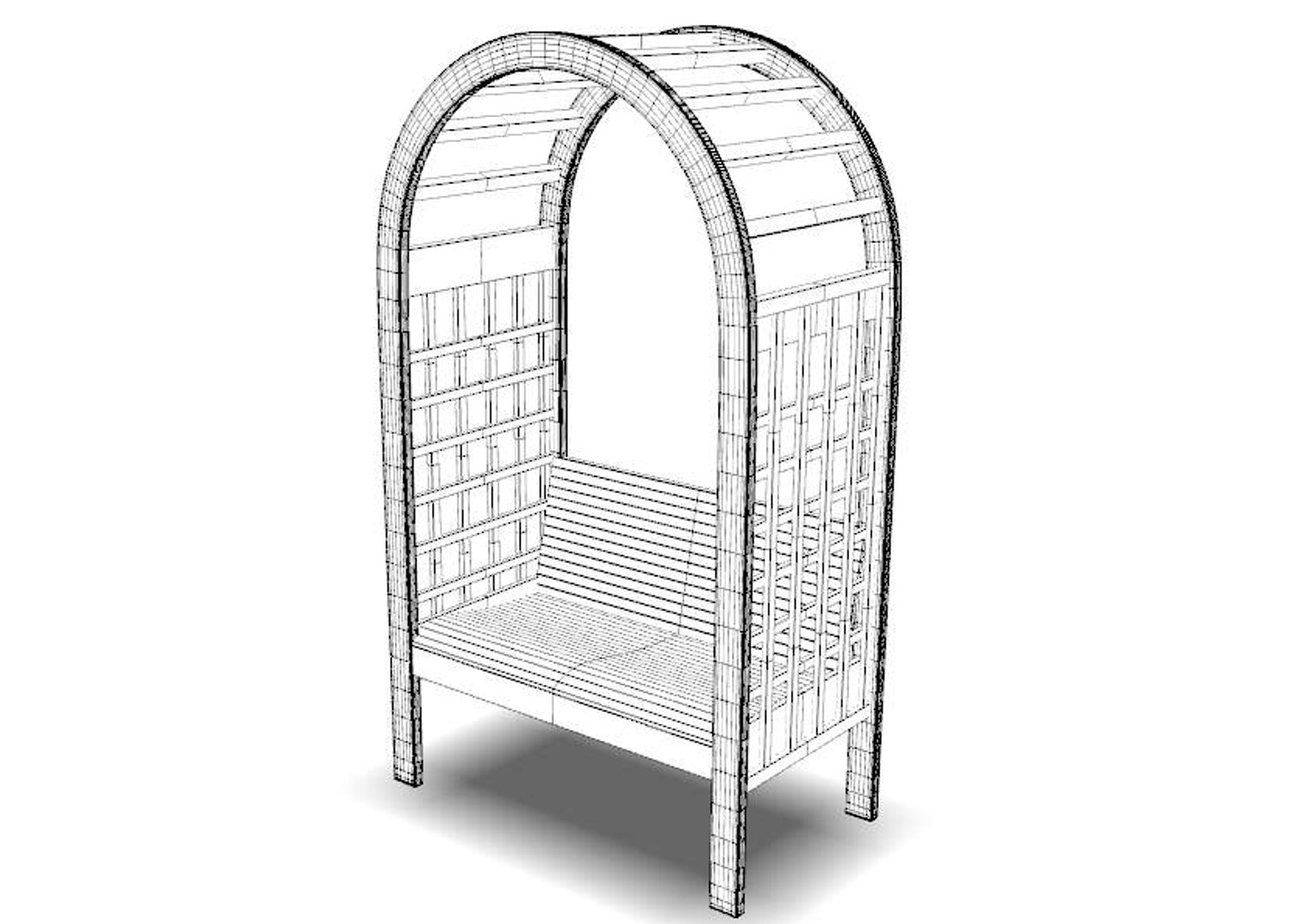 3d model of garden arbor 1