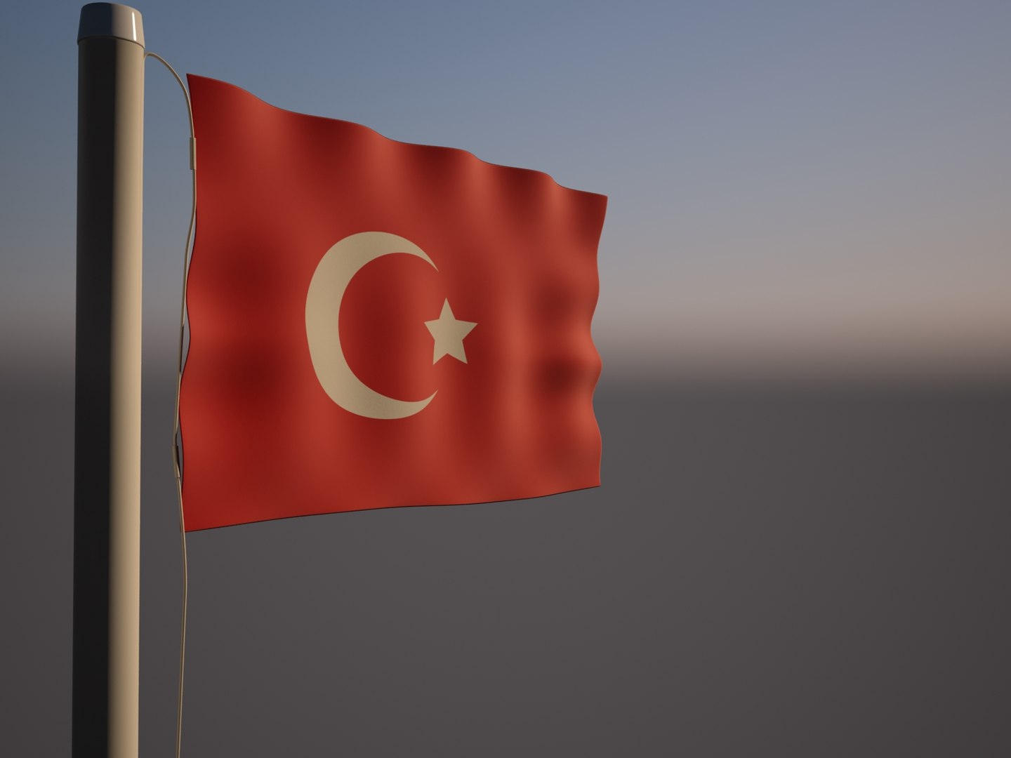 Free 3D Turkey Flag - TurboSquid 1189293