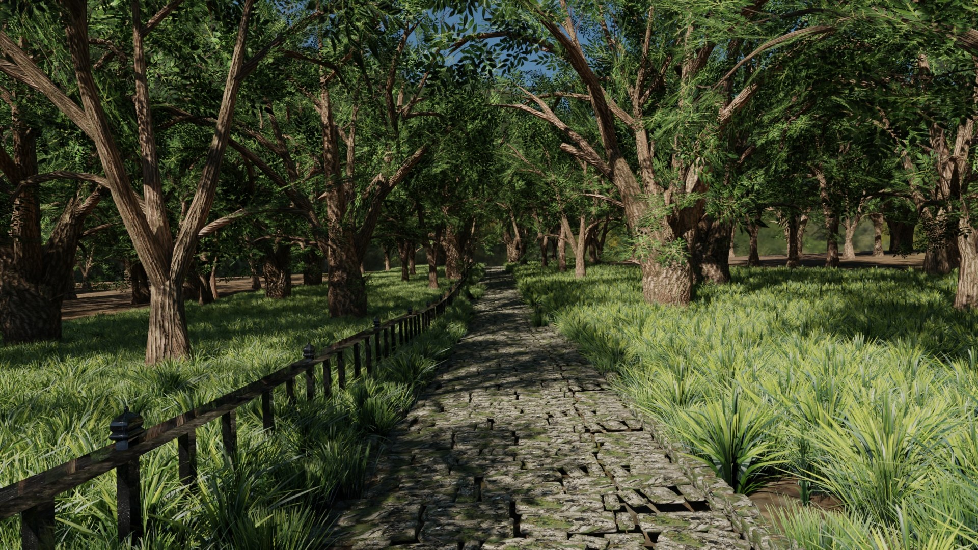Park scene 3D - TurboSquid 1707342