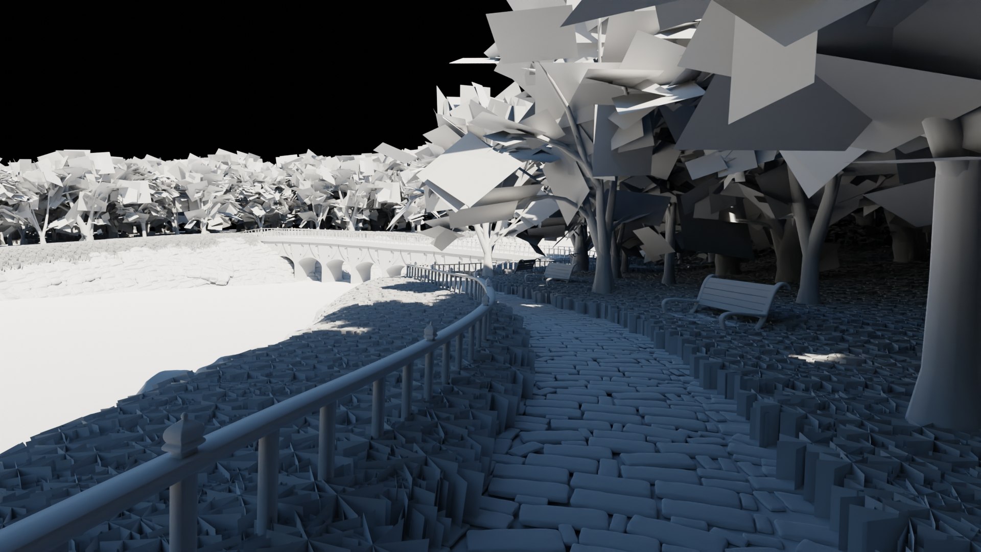 Park scene 3D - TurboSquid 1707342