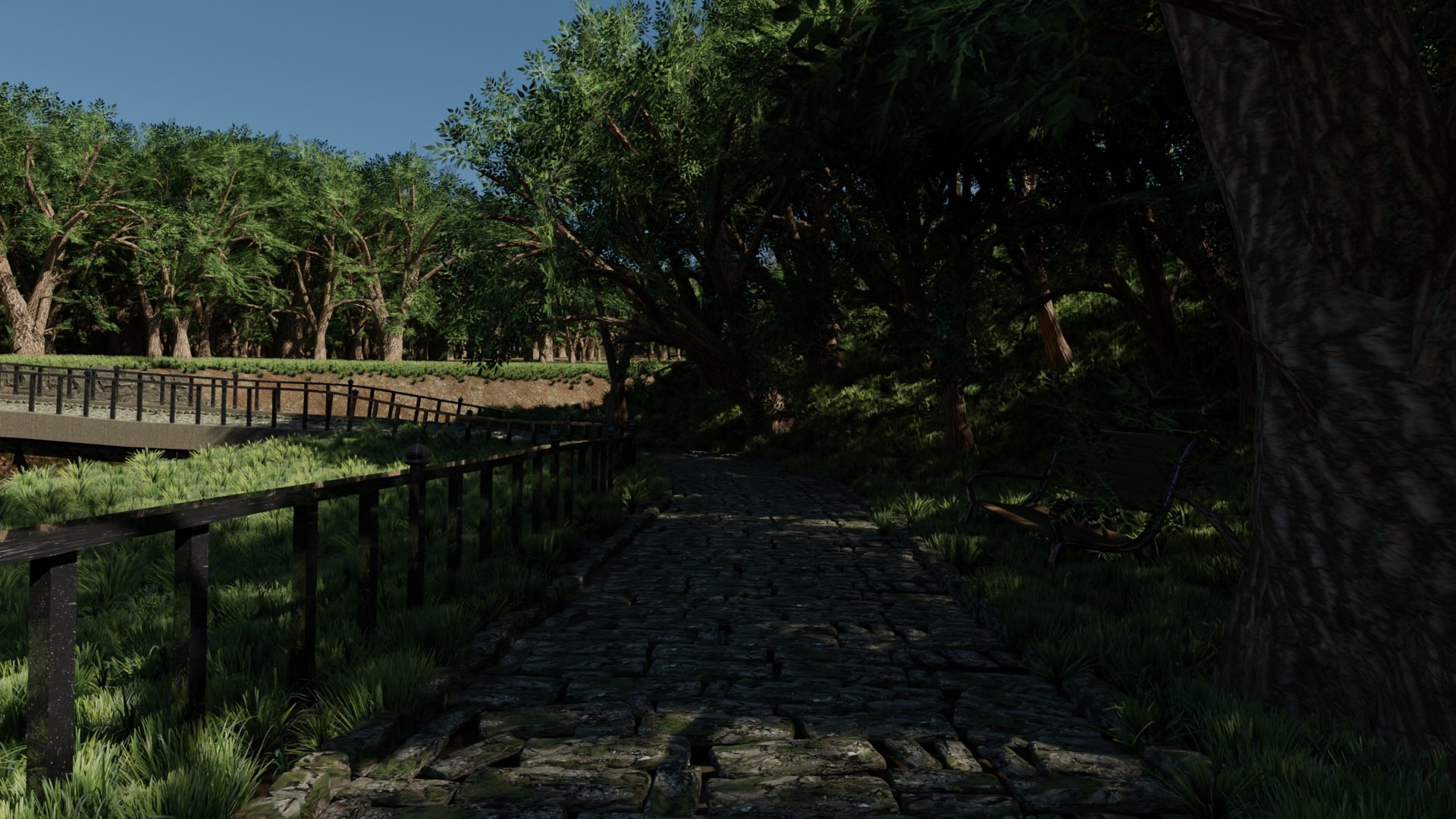 Park scene 3D - TurboSquid 1707342
