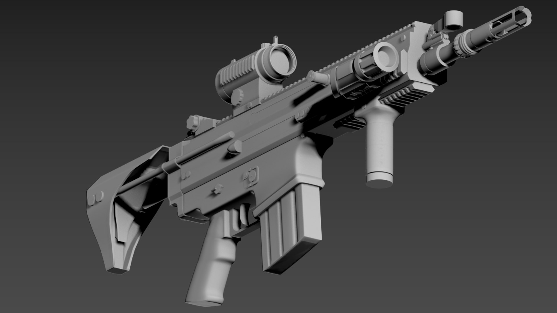 Fn scar - details model - TurboSquid 1491502