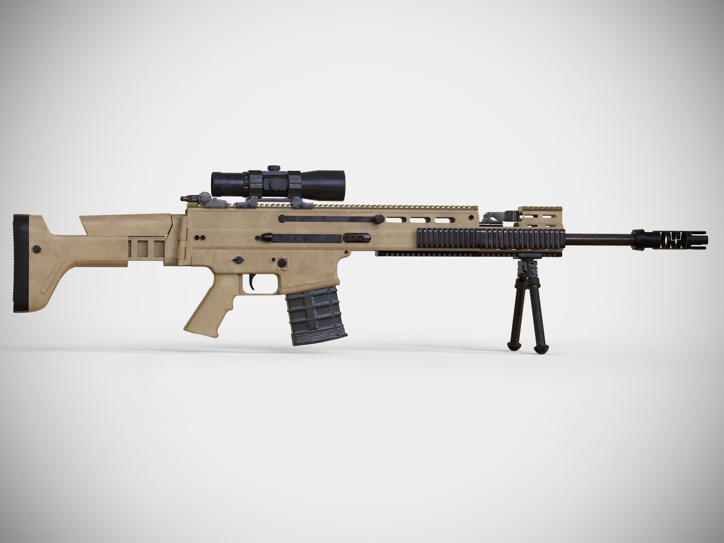 Fn Scar - Details Model - TurboSquid 1491502