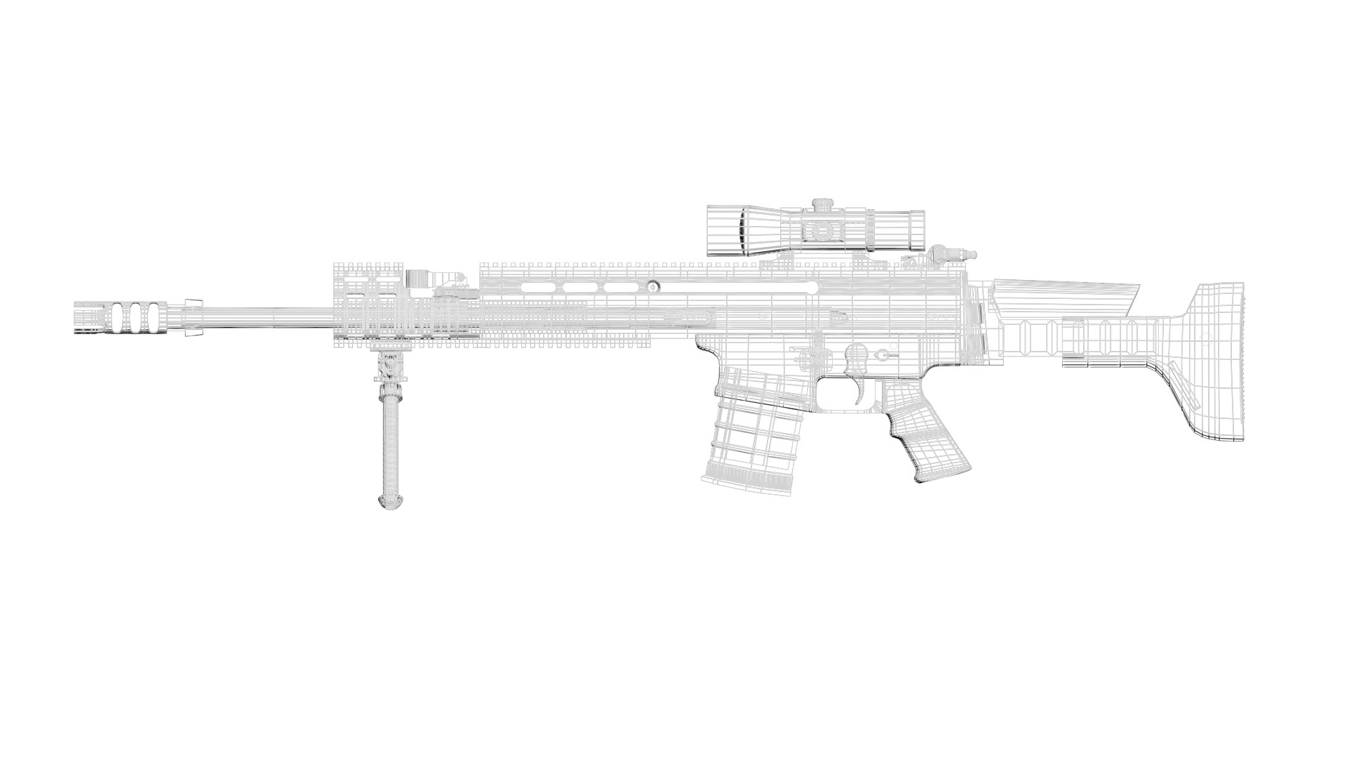 Fn scar - details model - TurboSquid 1491502