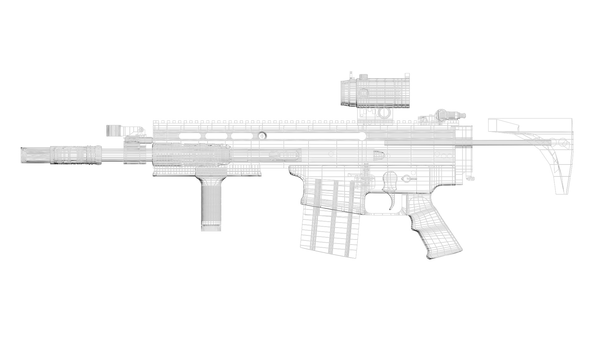 Fn scar - details model - TurboSquid 1491502