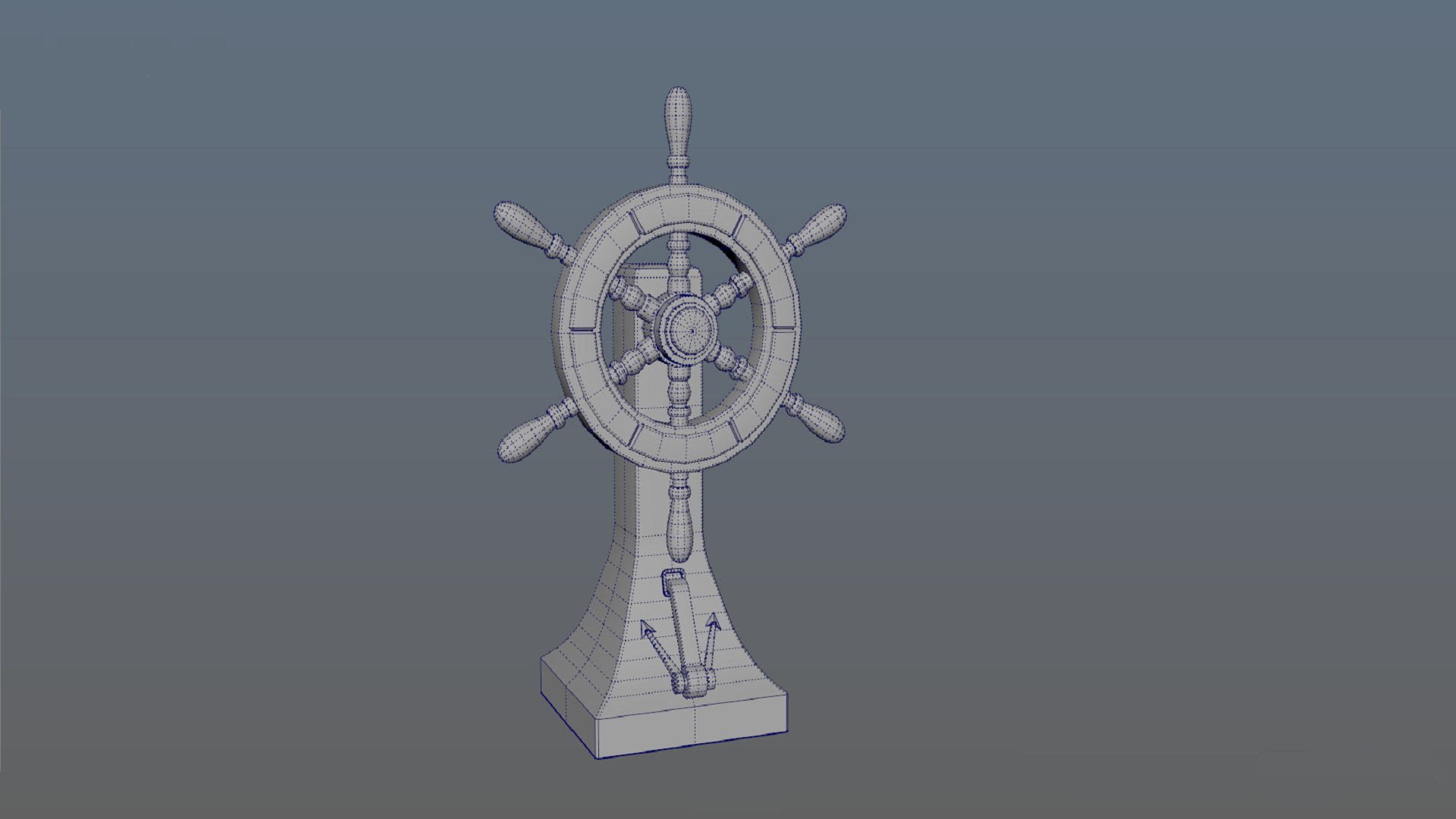 The helm of a sea ship or vessel PBR game ready Low-poly 3D model 3D ...