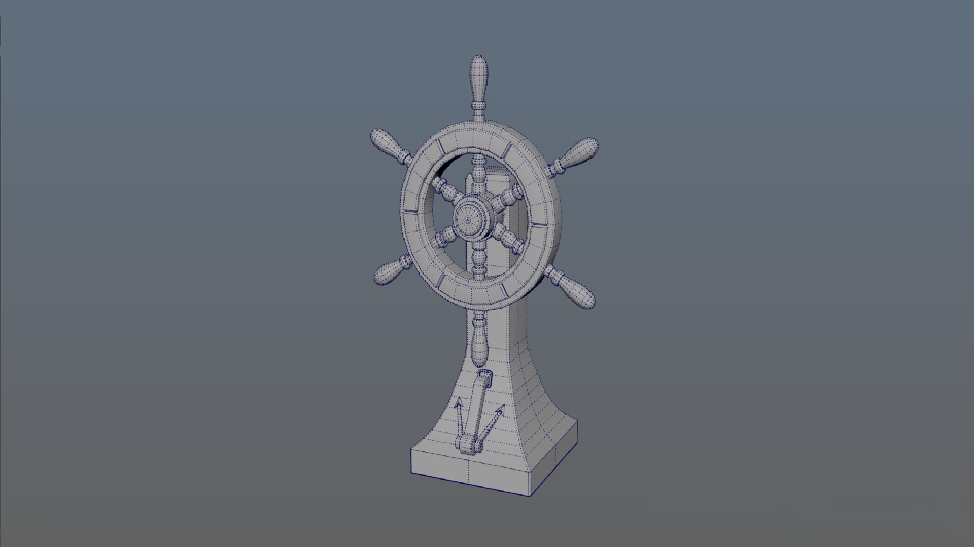 The helm of a sea ship or vessel PBR game ready Low-poly 3D model 3D ...