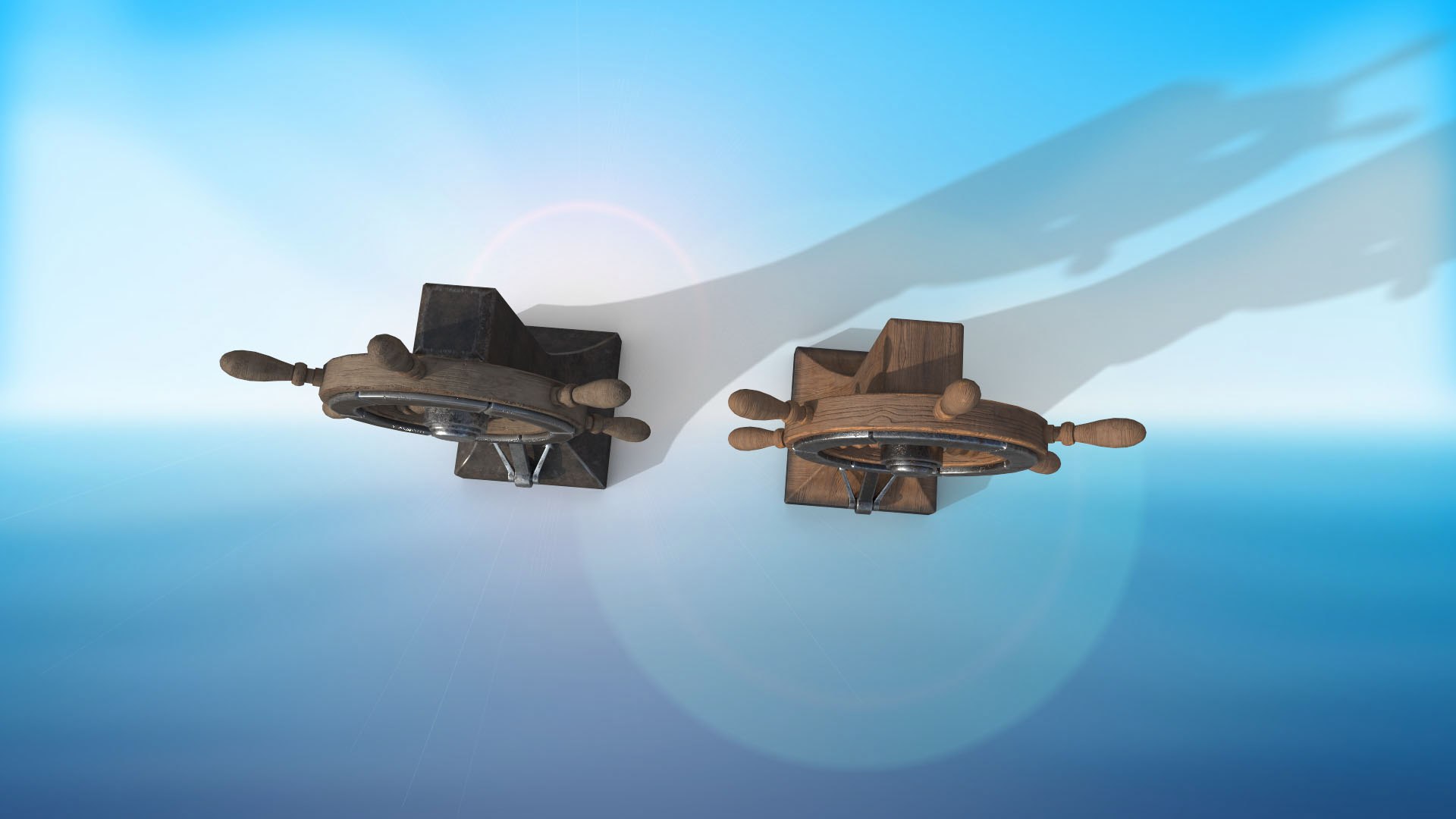 The helm of a sea ship or vessel PBR game ready Low-poly 3D model 3D ...