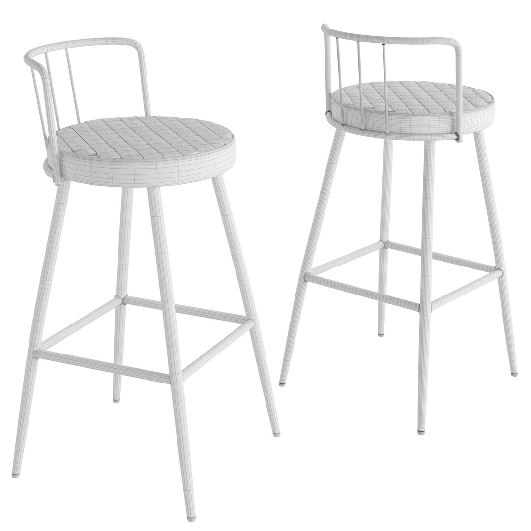 Bar Stool Tiva 3D - TurboSquid 1809027