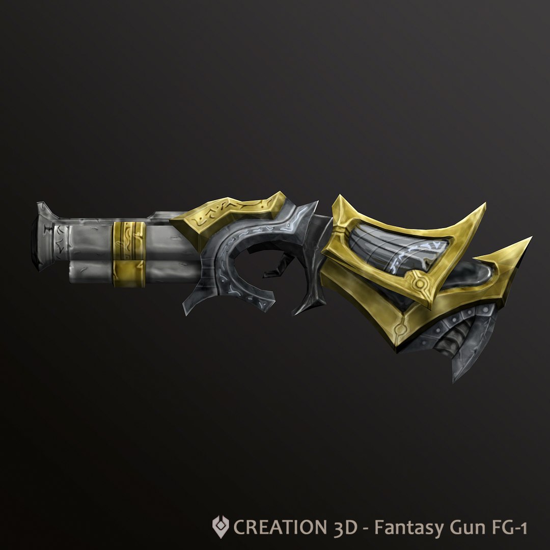 3ds max - fantasy steampunk gun games