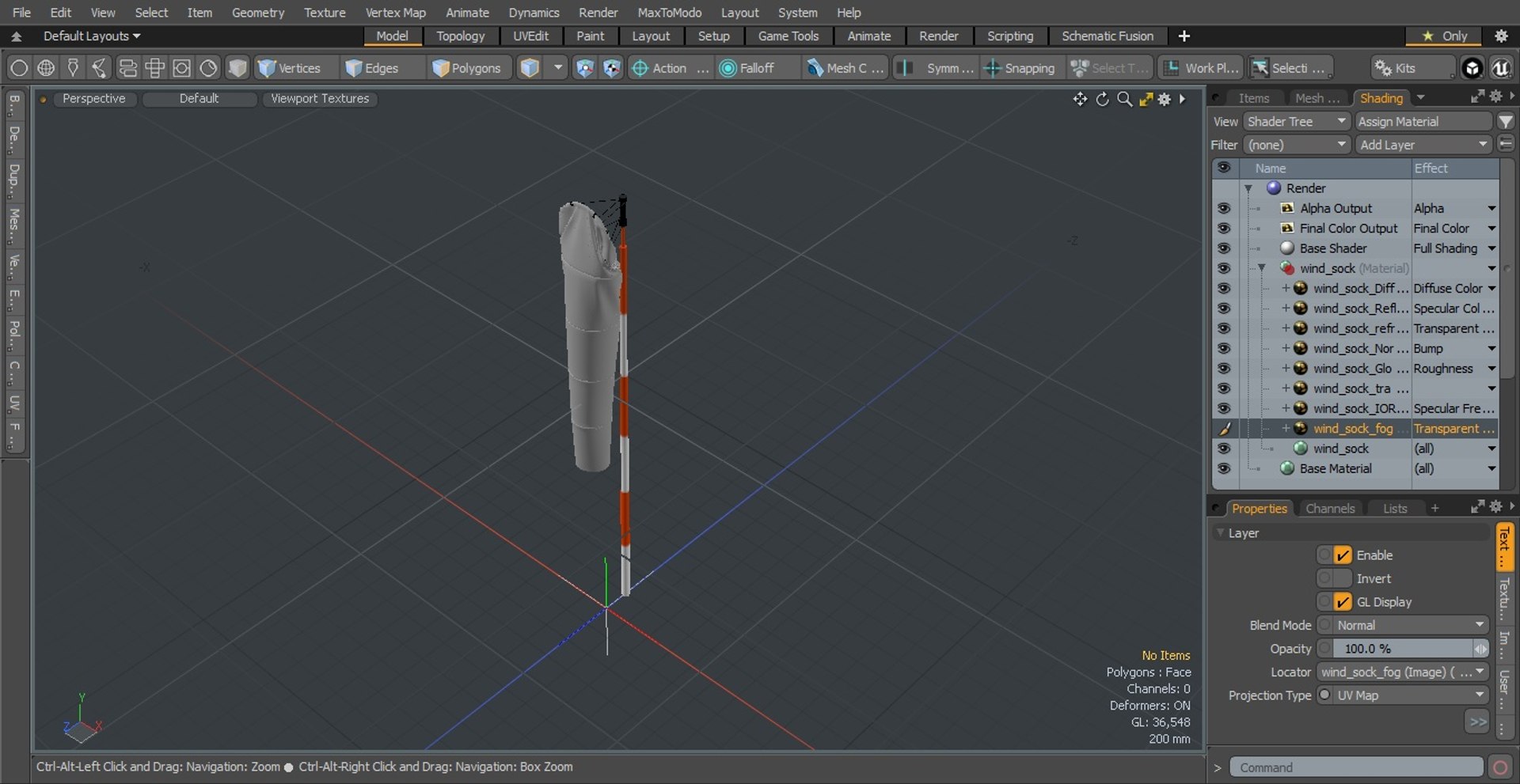 Striped Wind Cone Calm 3D Model - TurboSquid 2025431