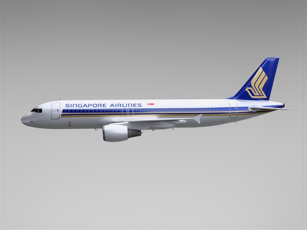 3D airbus a320 singapore airlines - TurboSquid 1192911