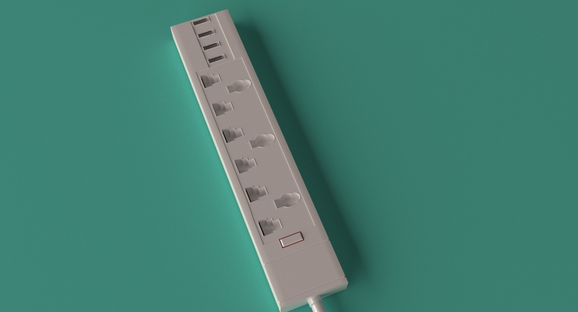 3D Model Power Powerstrip Strip - TurboSquid 1515612