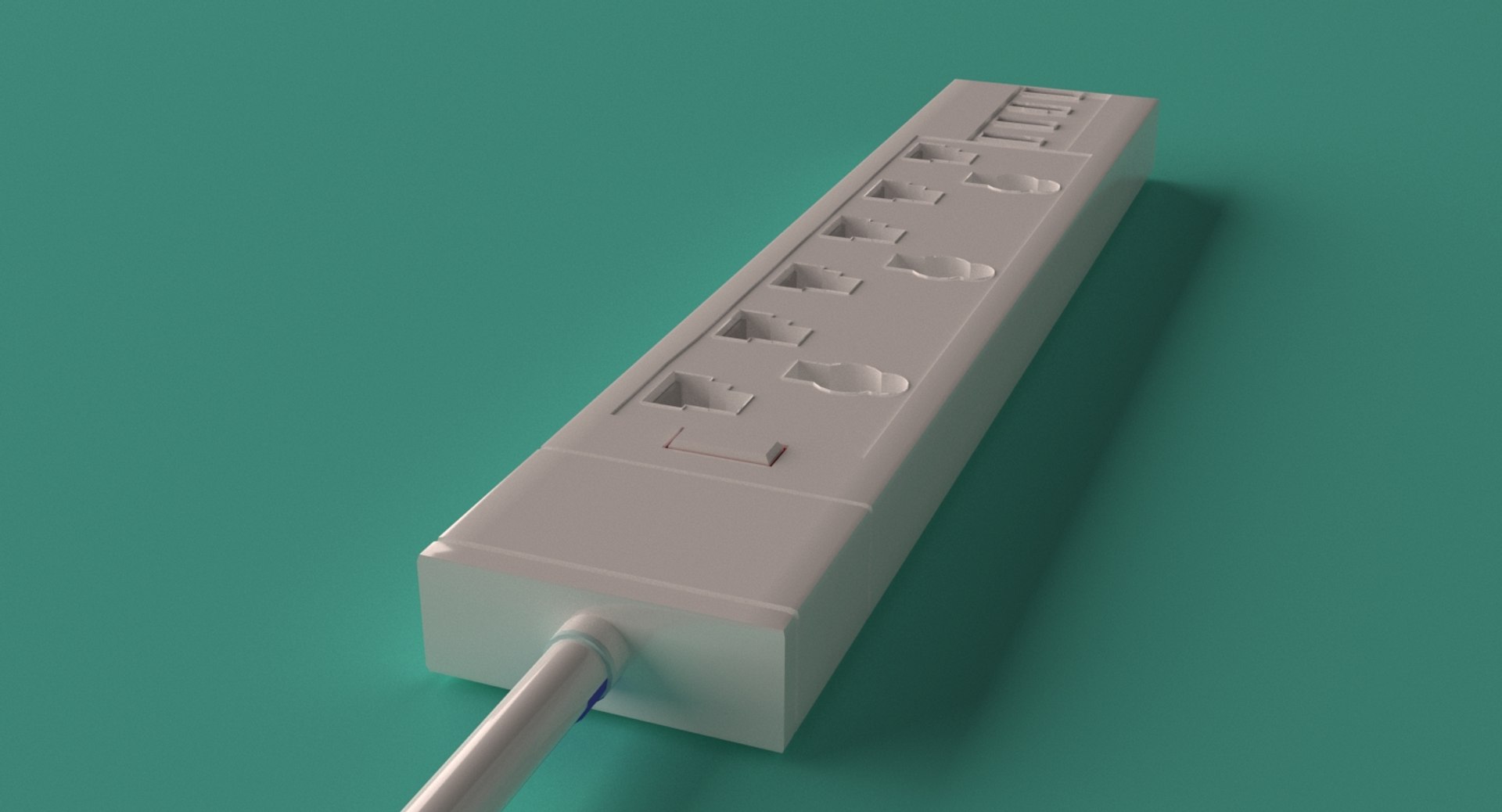3D Model Power Powerstrip Strip - TurboSquid 1515612