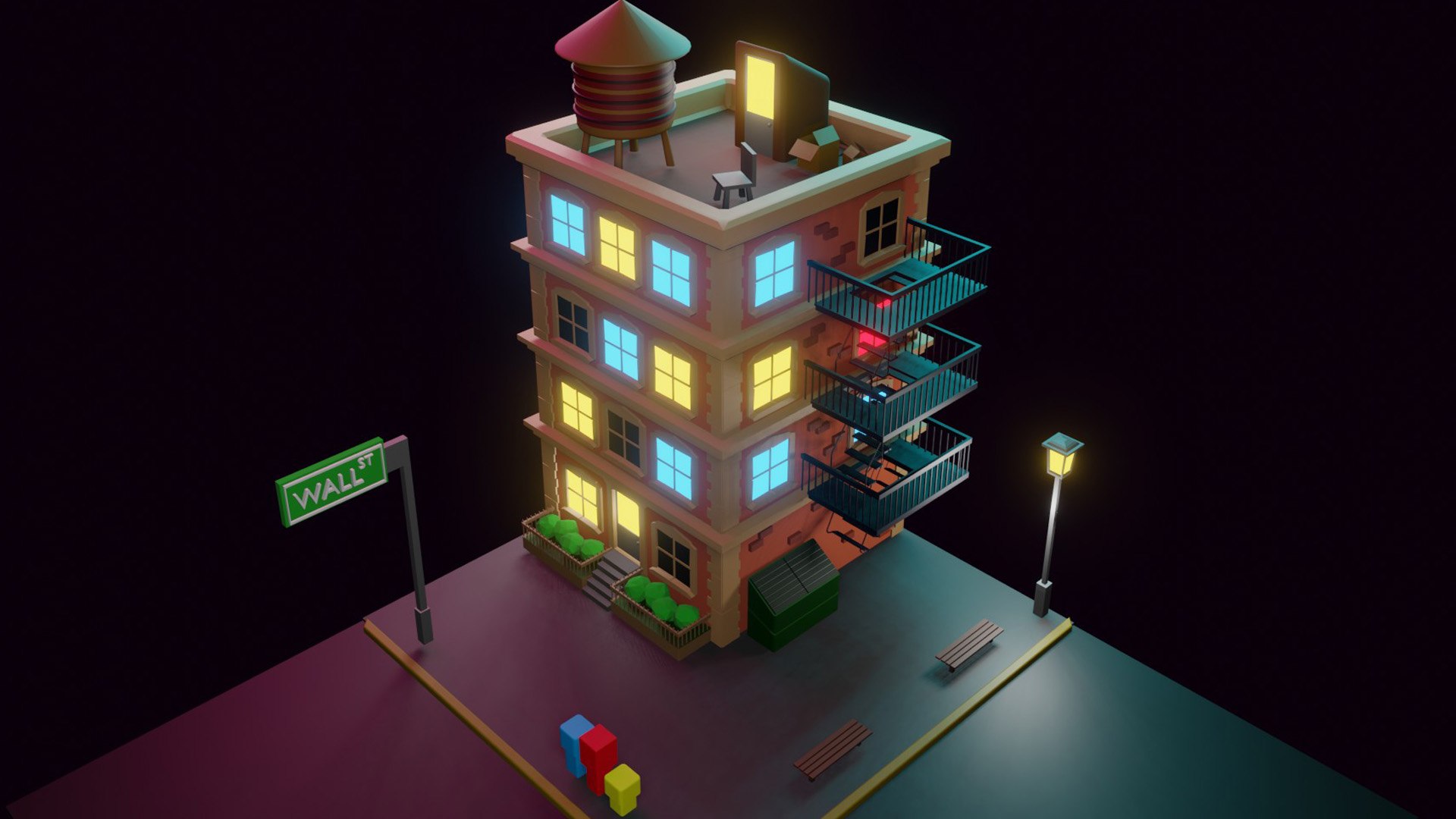 Low Poly Building 3D Model - TurboSquid 2012240
