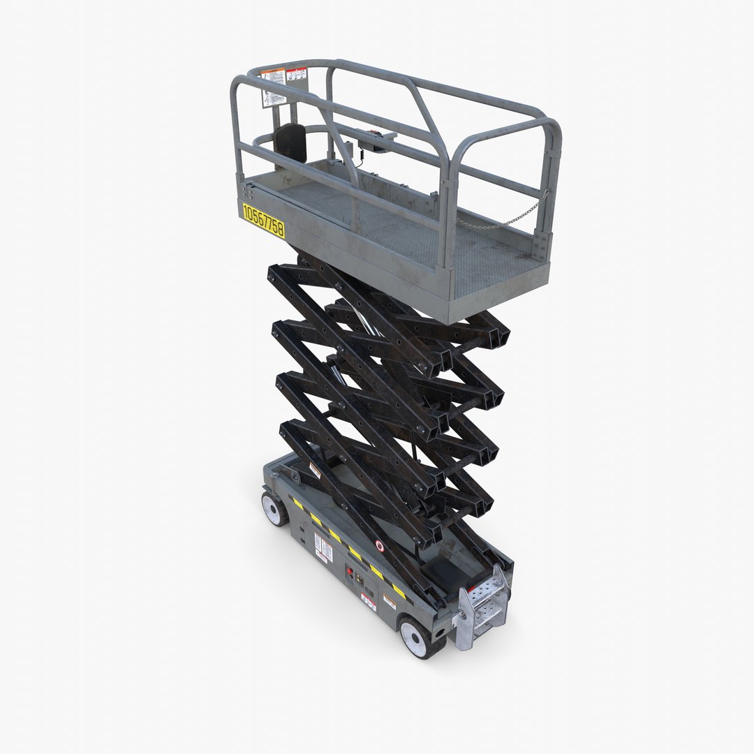Animated Electric Scissor Lift V3 Model - TurboSquid 2111024