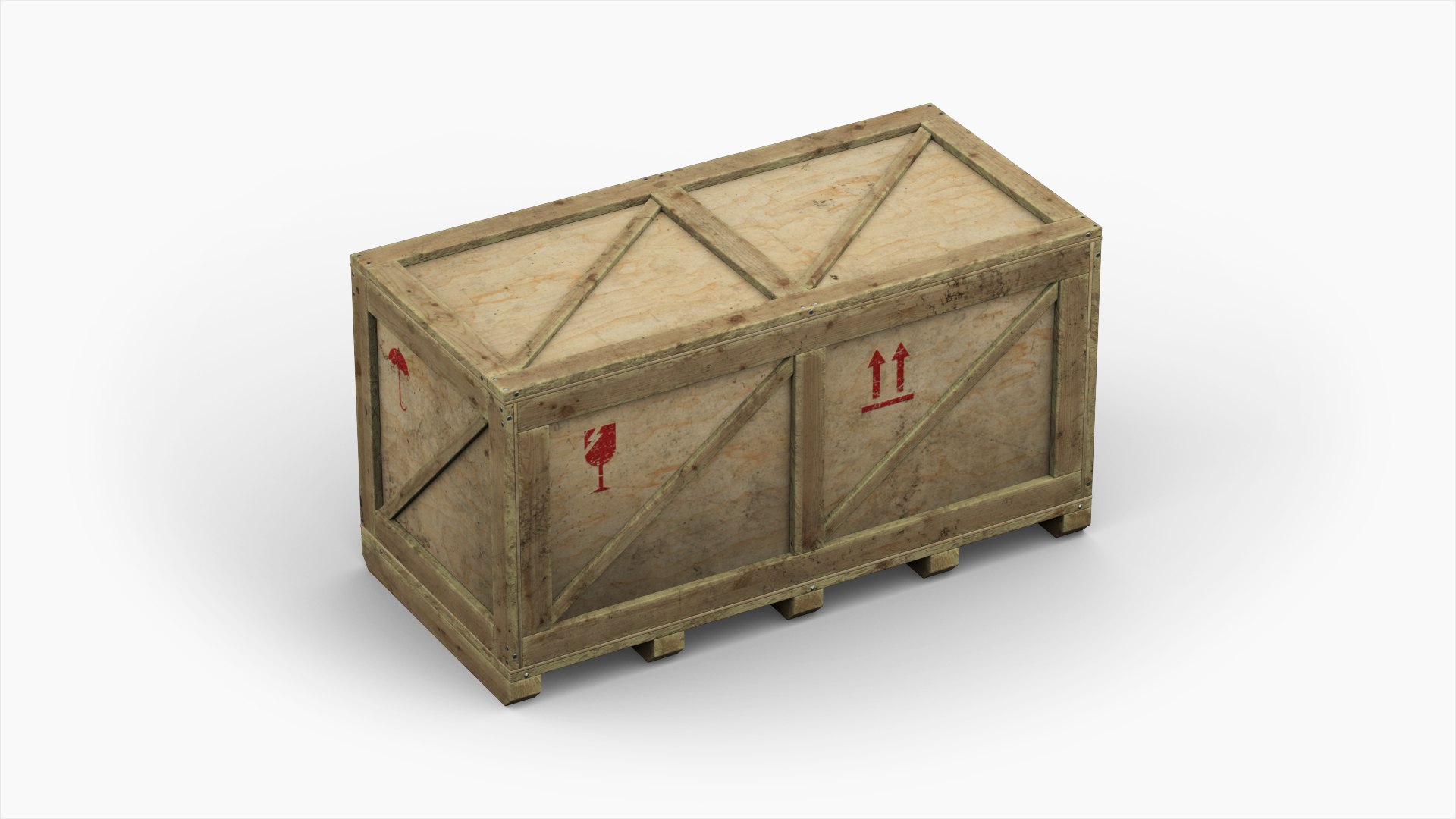 Heavy Duty Wooden Cargo Box Crate Model - TurboSquid 1867548