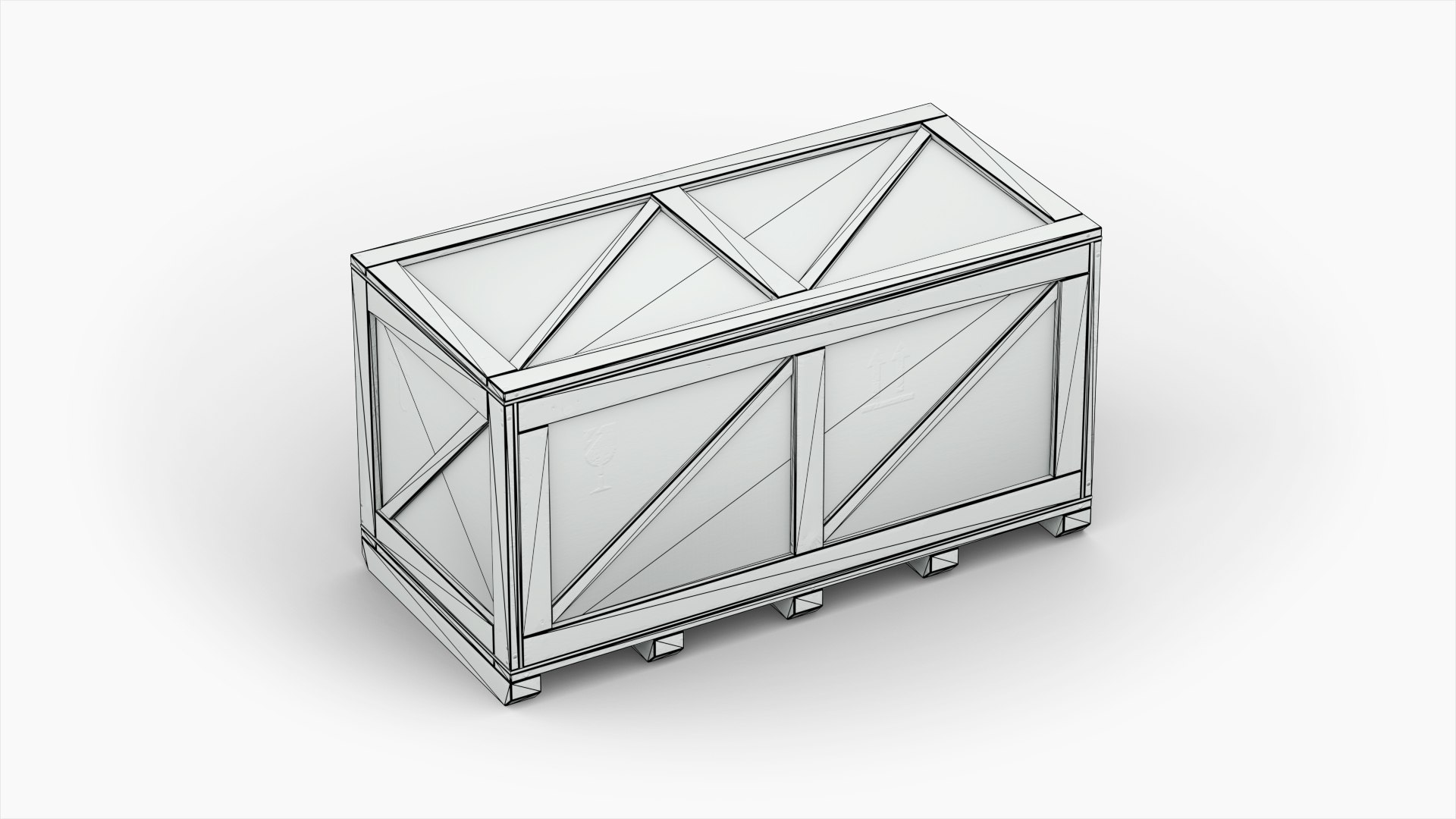 Heavy Duty Wooden Cargo Box Crate Model - TurboSquid 1867548