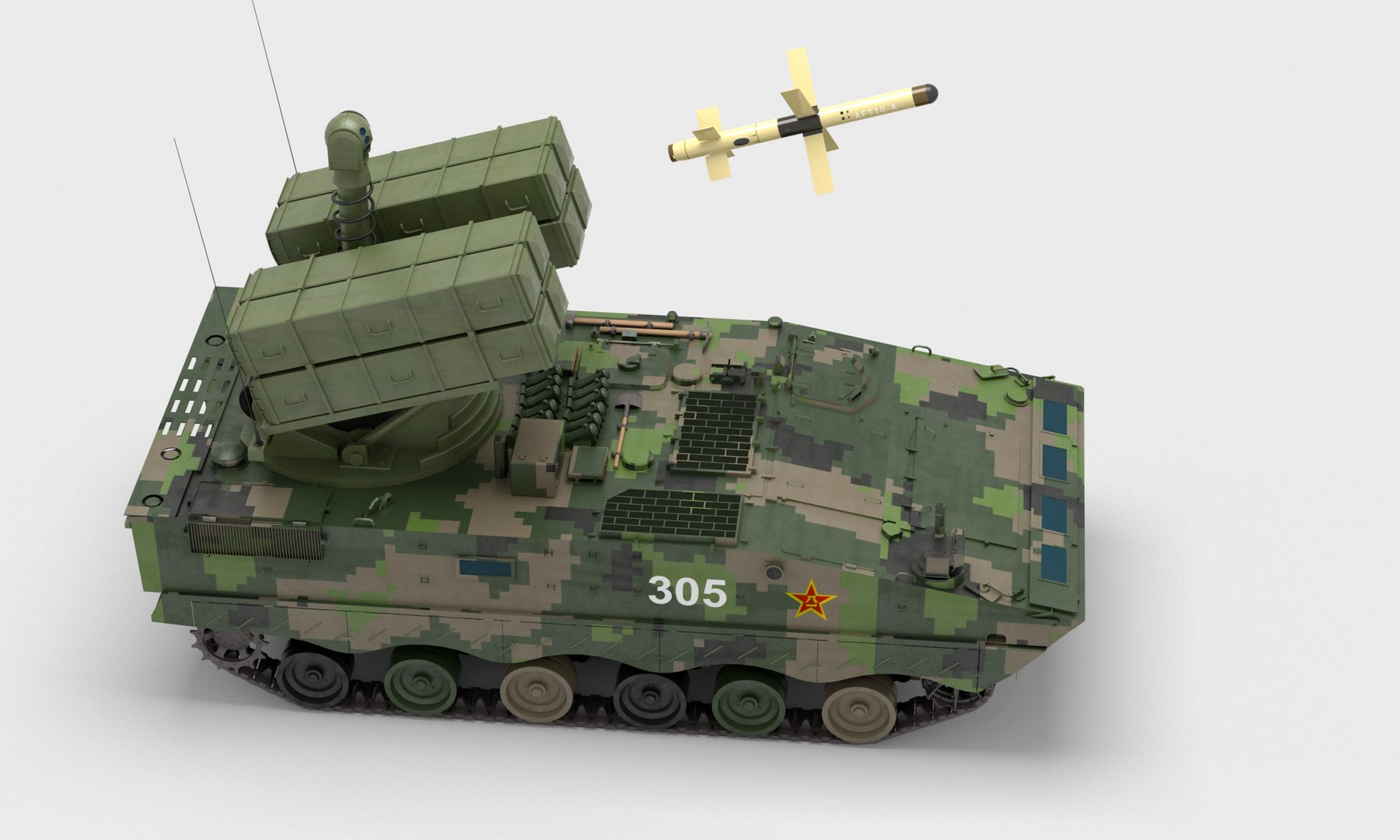 3D AFT-10 China HJ-10 Anti-tank Missile - TurboSquid 2333657