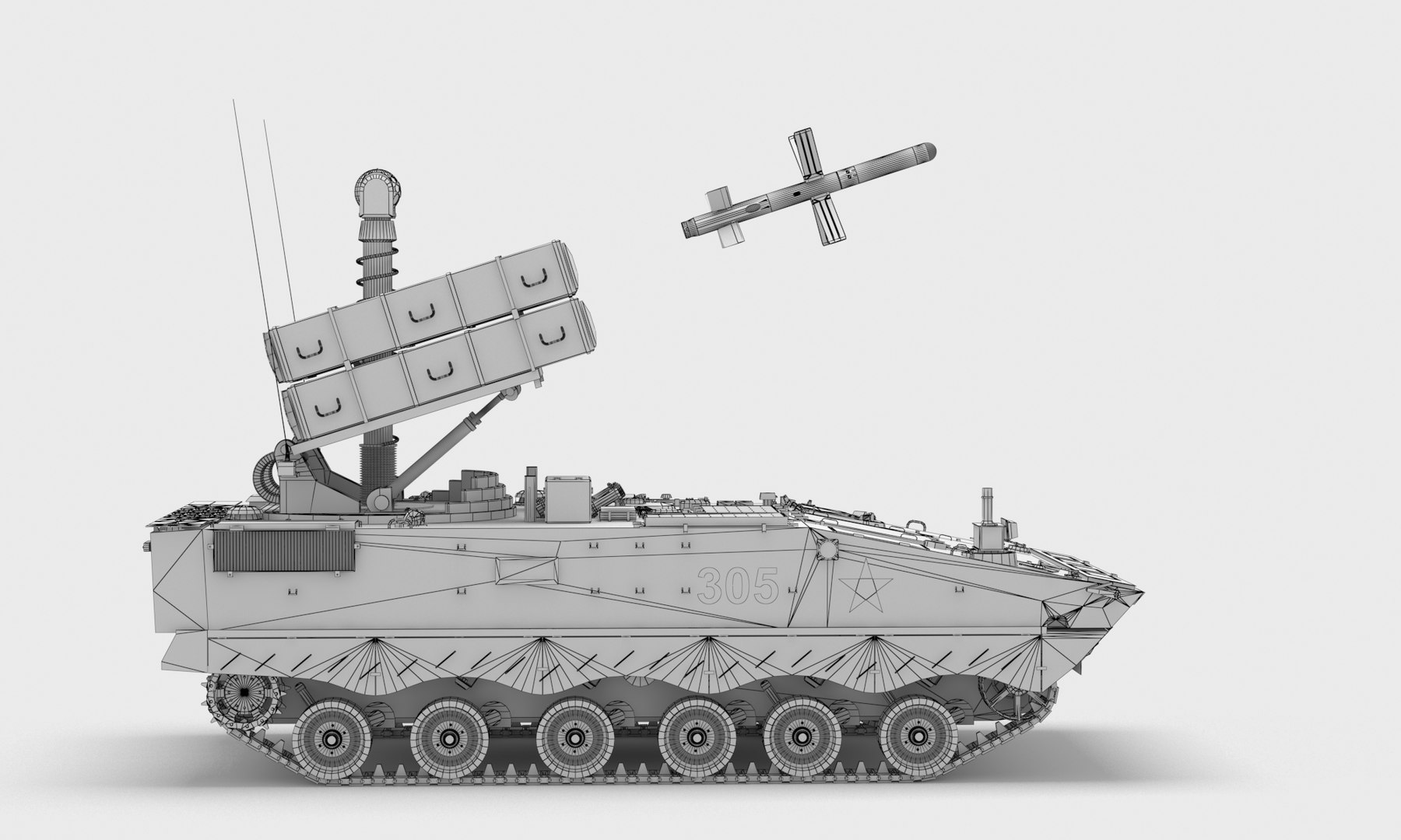 3D AFT-10 China HJ-10 Anti-tank Missile - TurboSquid 2333657