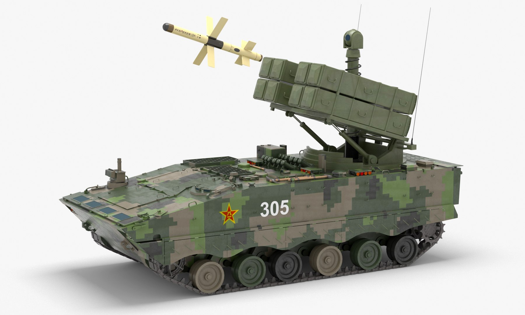 3D AFT-10 China HJ-10 Anti-tank Missile - TurboSquid 2333657
