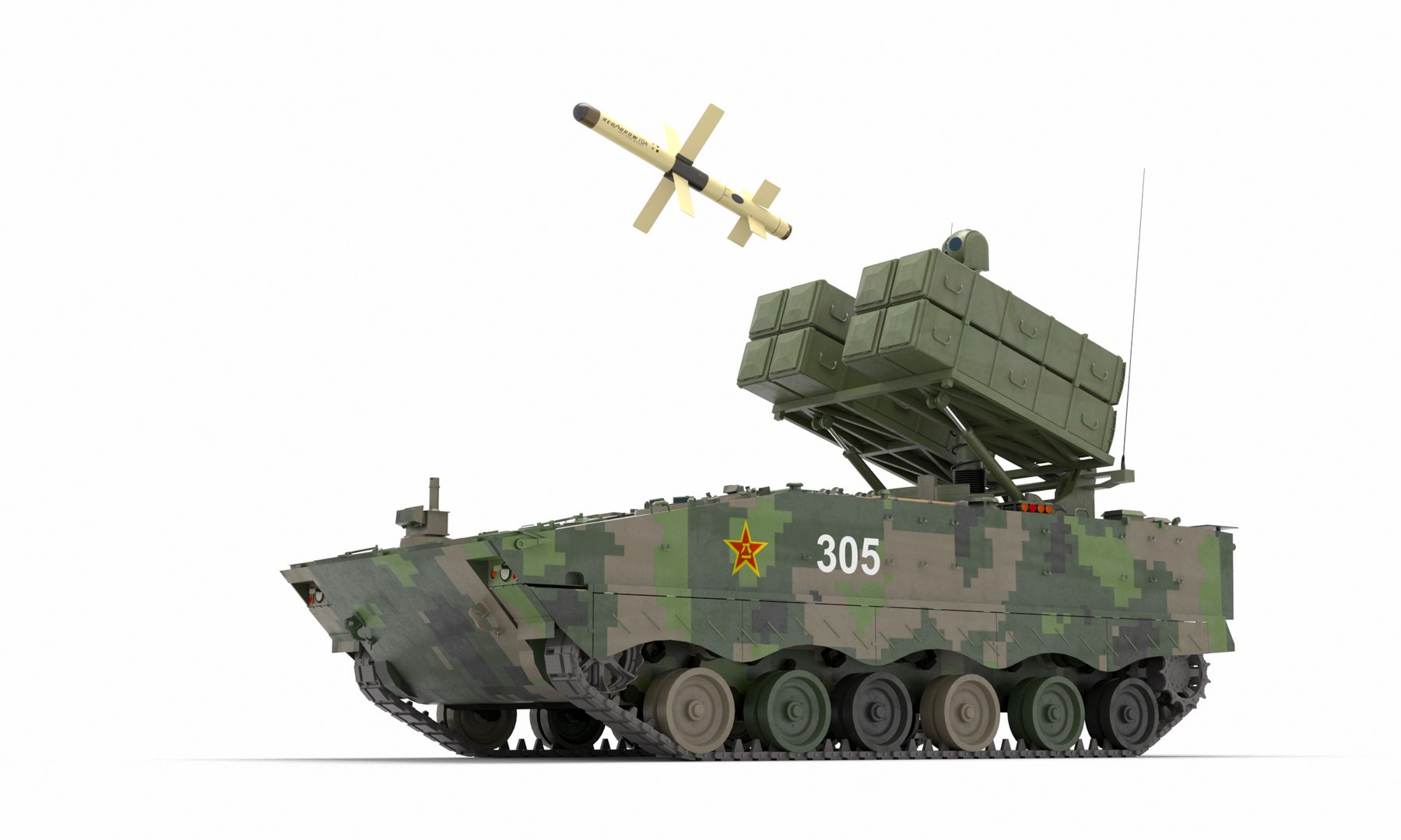 3D AFT-10 China HJ-10 Anti-tank Missile - TurboSquid 2333657