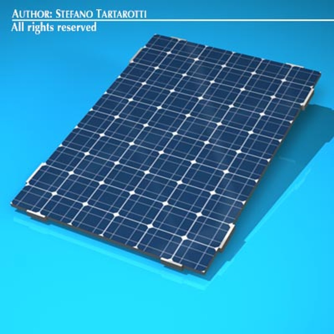 3d Photovoltaic Module Model