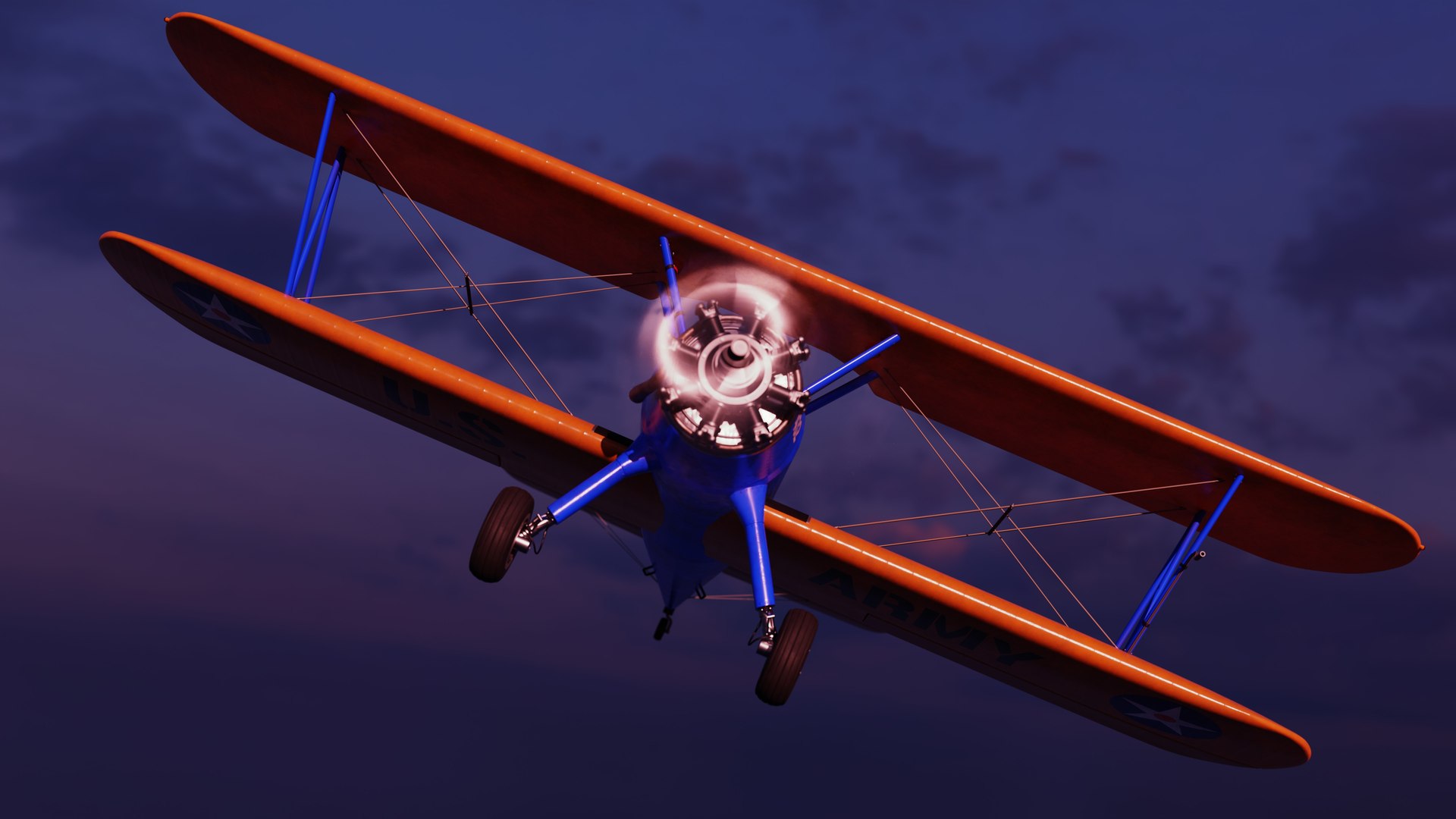 Boeing-Stearman Model 75 Biplane 3D - TurboSquid 2374283
