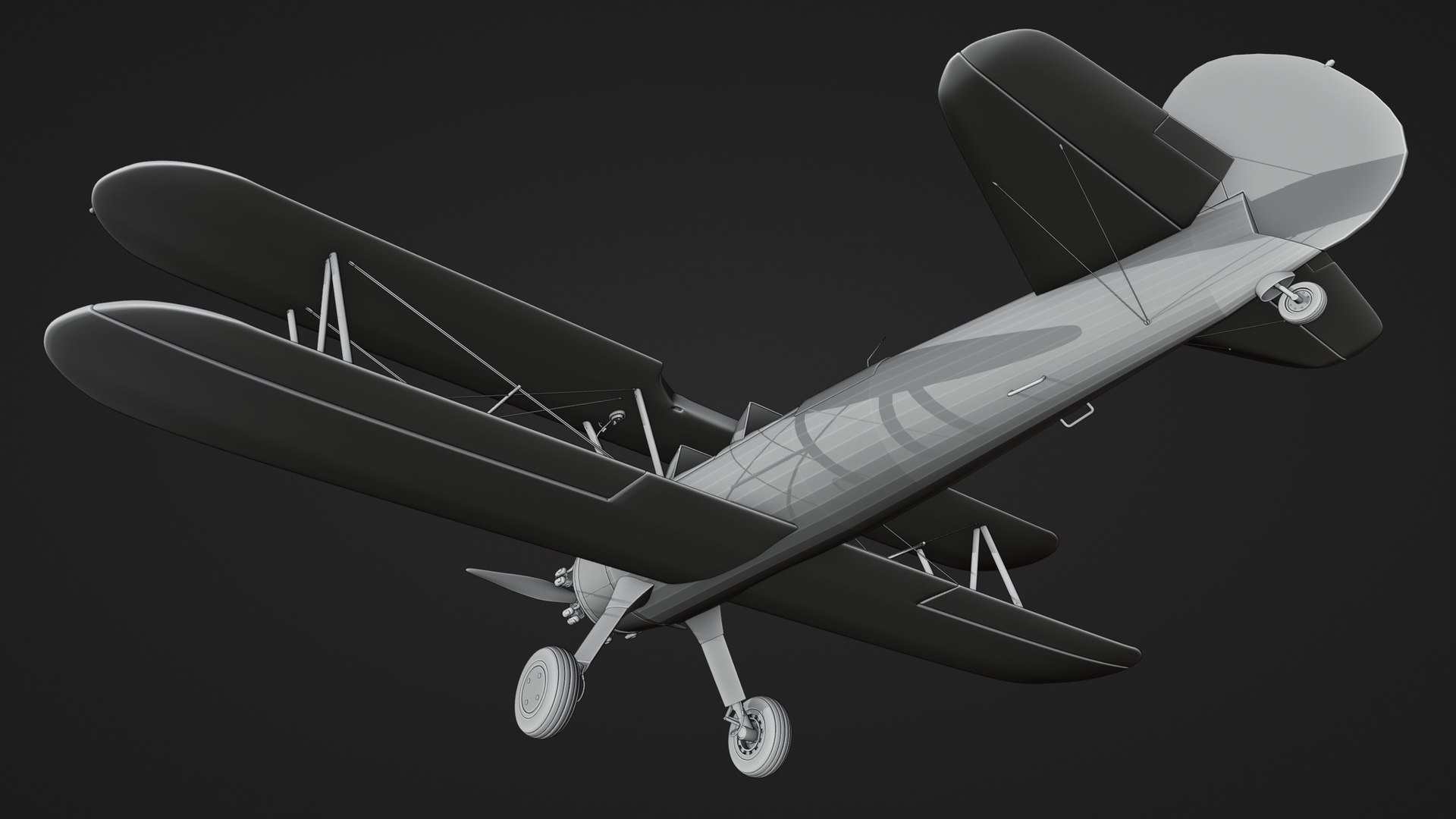 Boeing-Stearman Model 75 Biplane 3D - TurboSquid 2374283