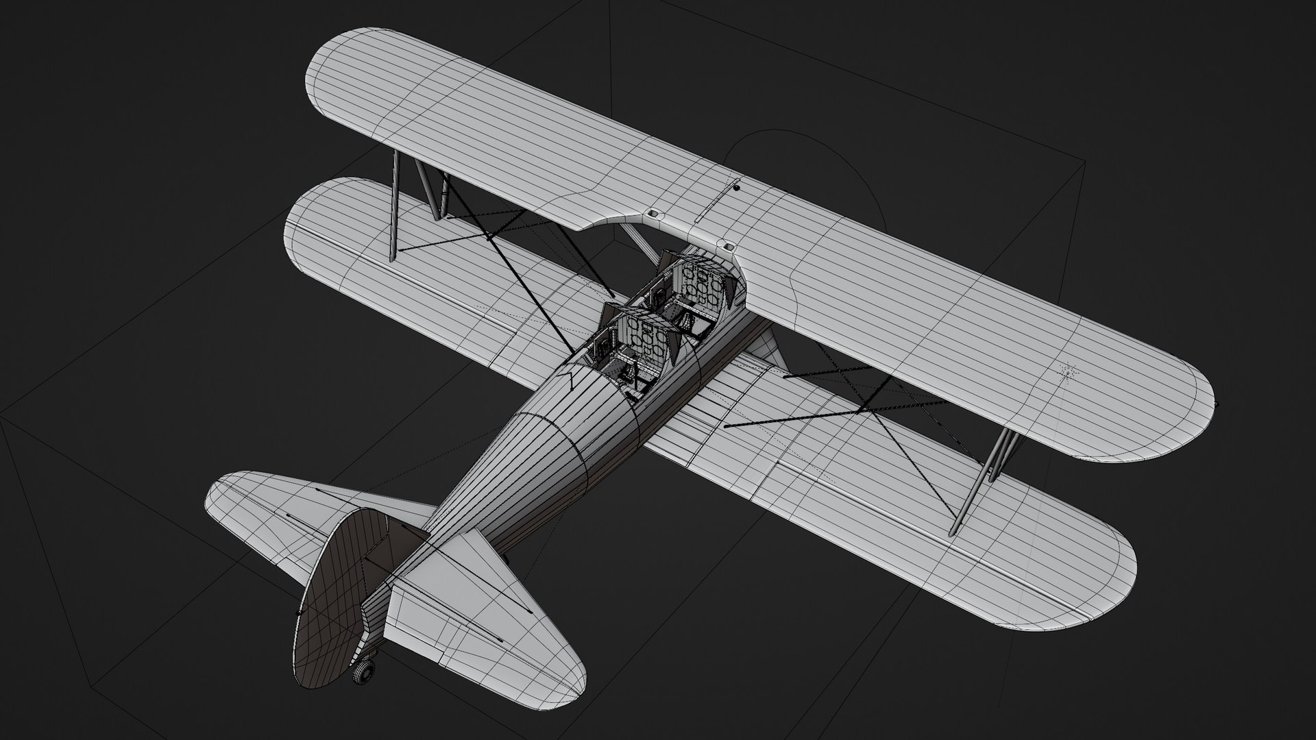 Boeing-Stearman Model 75 Biplane 3D - TurboSquid 2374283