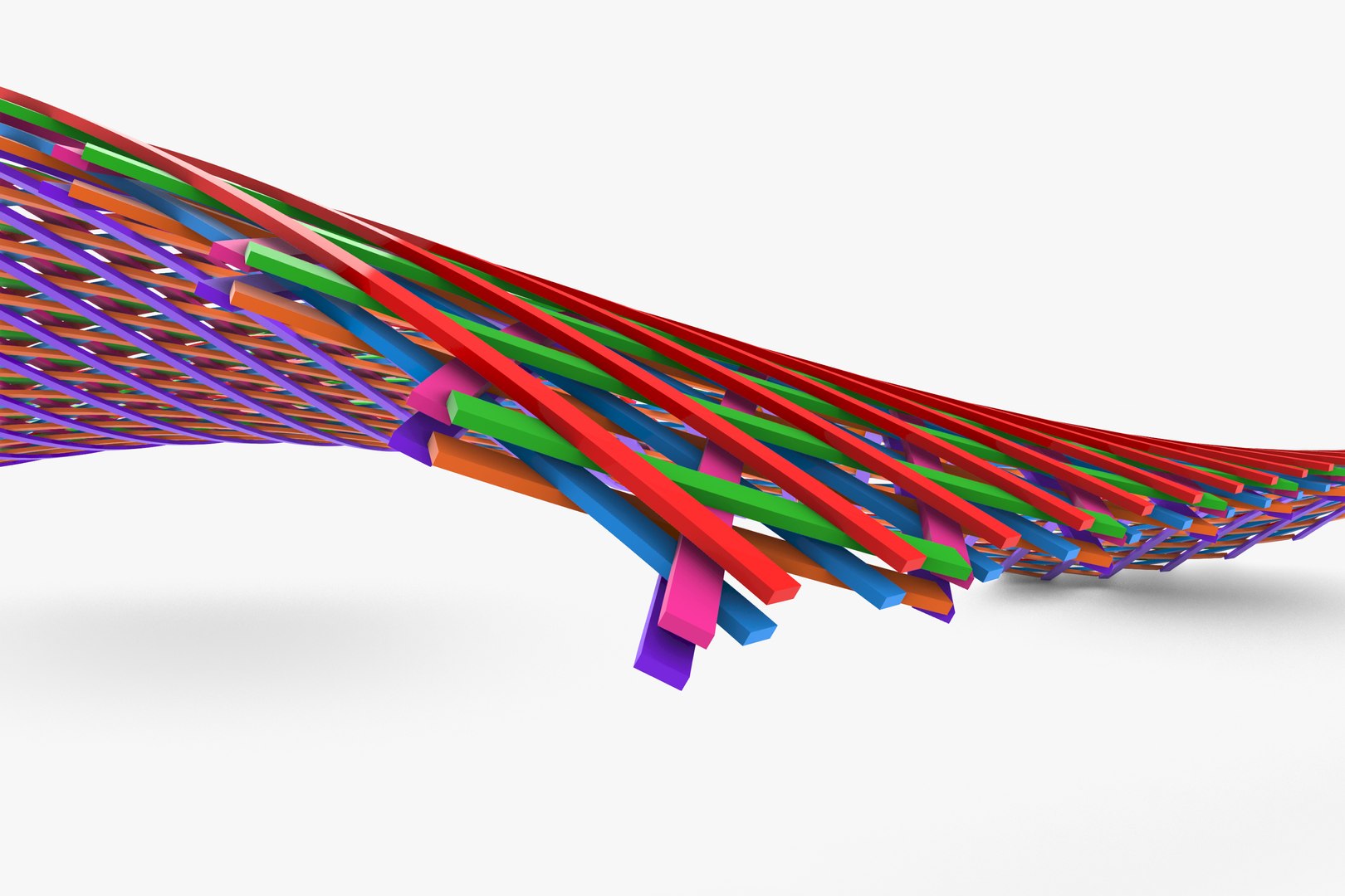 3D 43 Futuristic Layered Timber Beams Structure V1 Model - TurboSquid ...