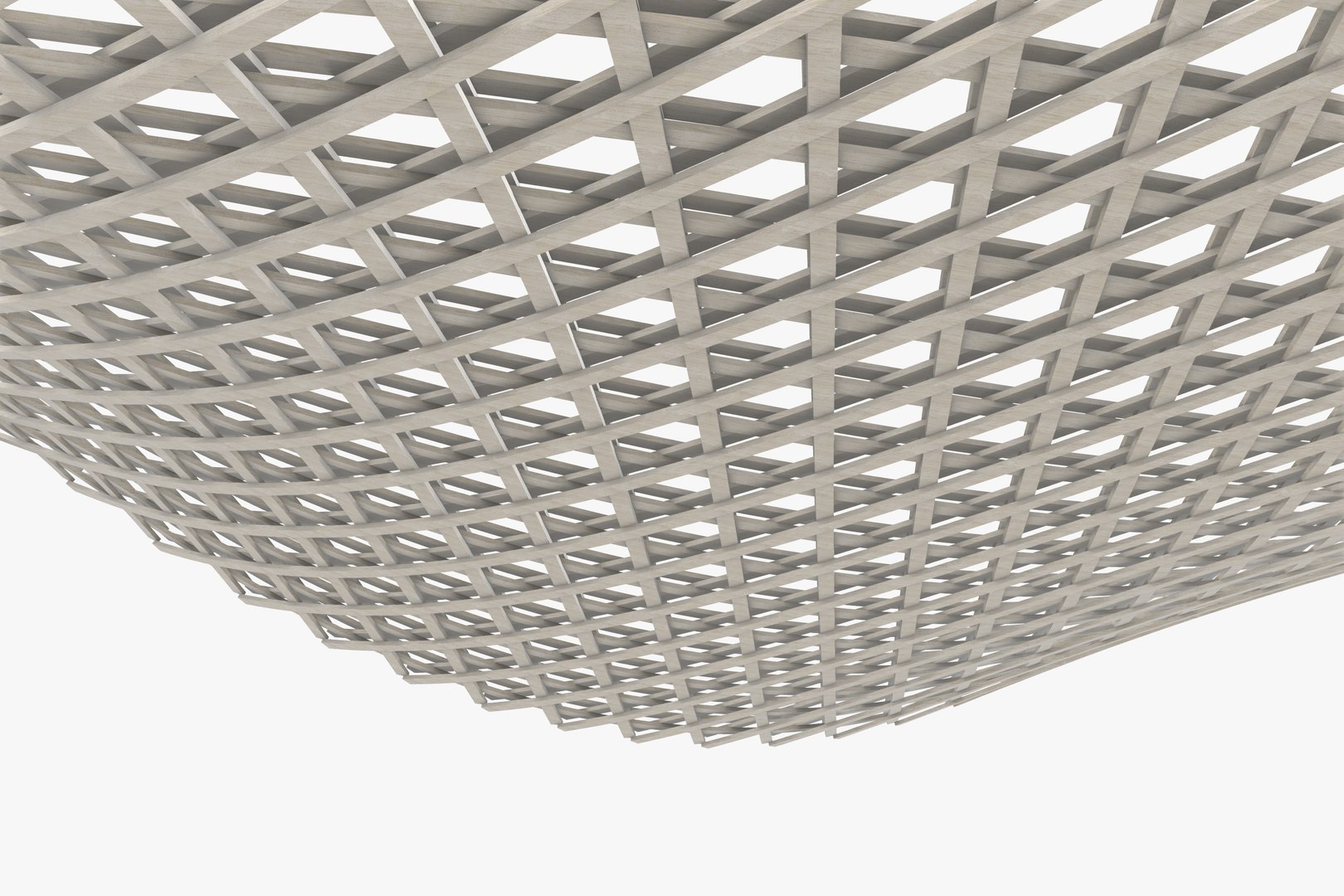 3D 43 Futuristic Layered Timber Beams Structure V1 Model - TurboSquid ...