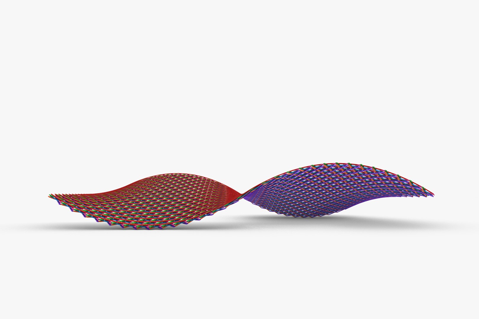 3D 43 Futuristic Layered timber beams structure V1 model - TurboSquid ...