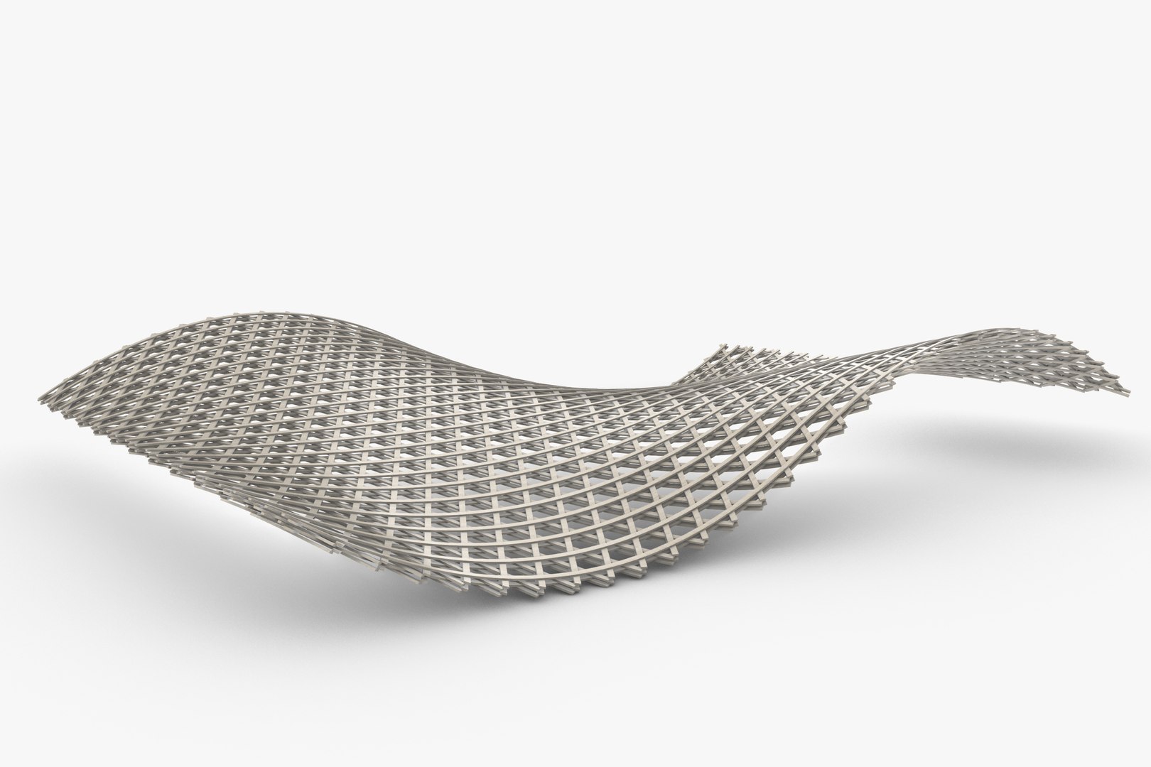 3D 43 Futuristic Layered Timber Beams Structure V1 Model - TurboSquid ...