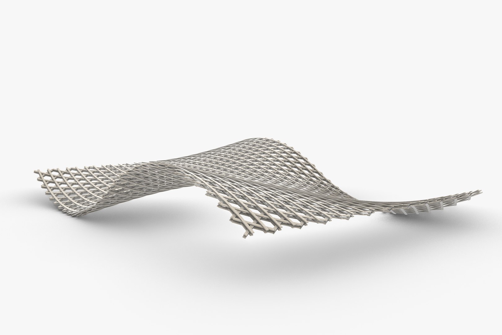 3D 43 Futuristic Layered Timber Beams Structure V1 Model - TurboSquid ...