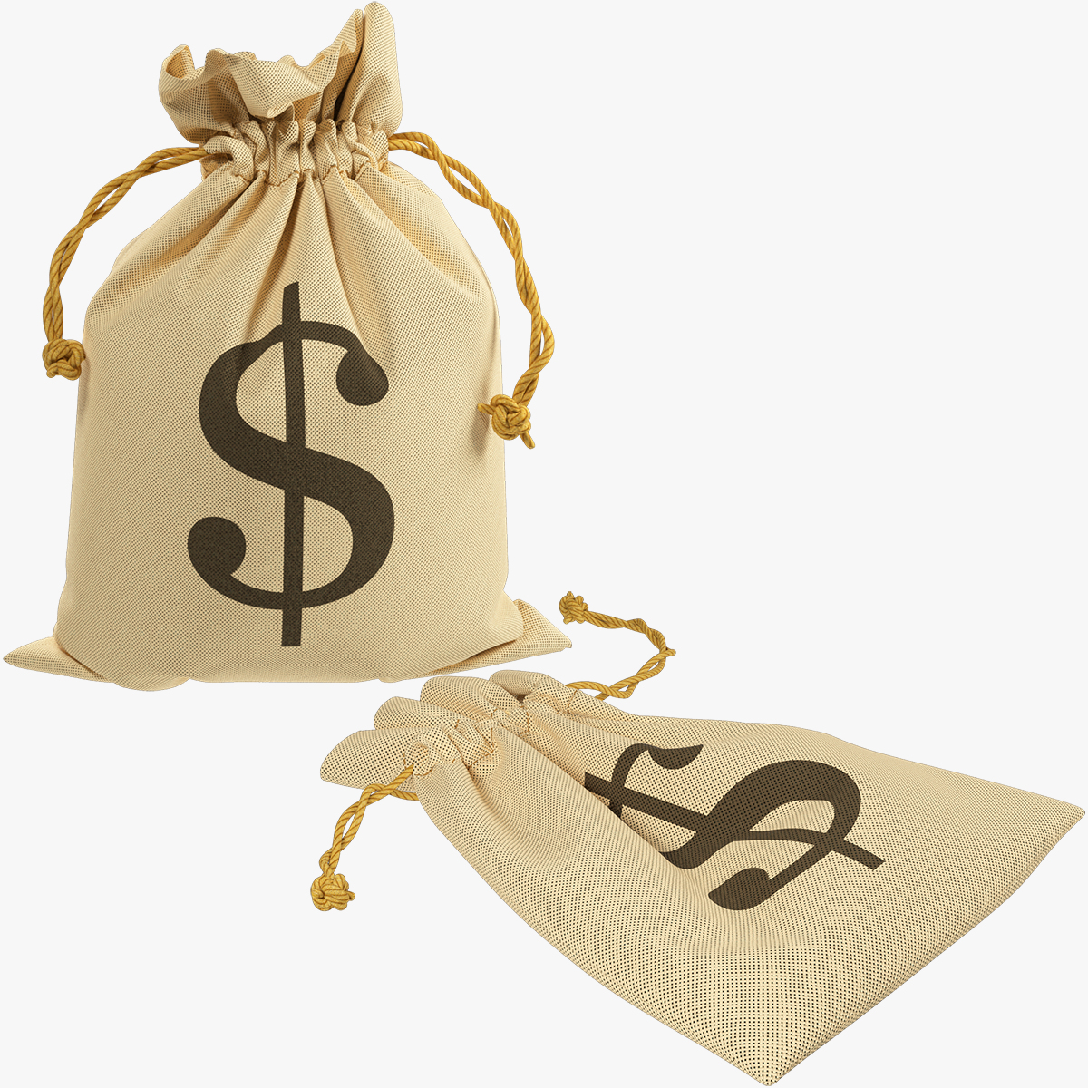 3D Money Bags Collection V3 model - TurboSquid 1923942