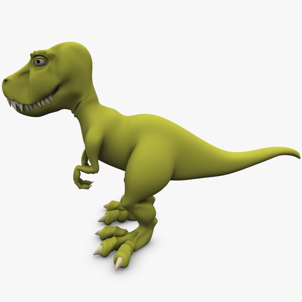 cartoon tyrannosaurus rex 3d obj
