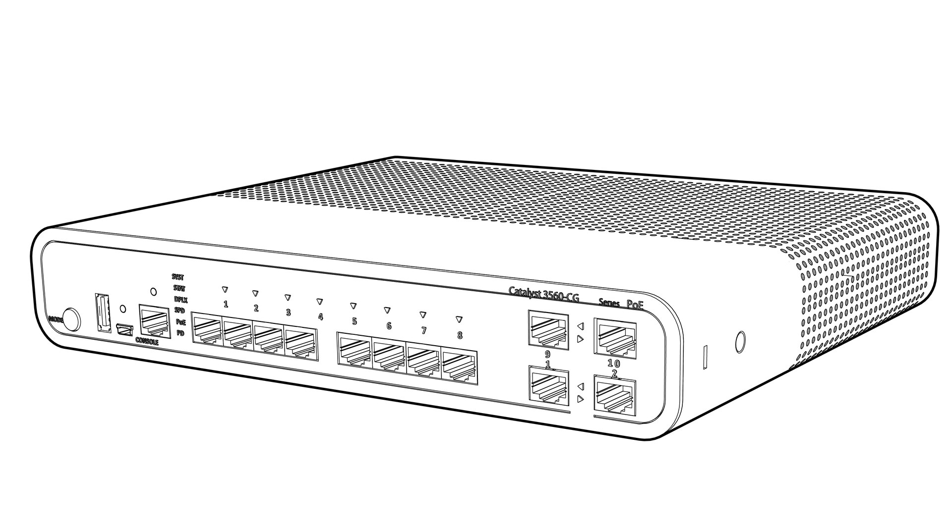Cisco Catalyst 3560 Switch 3d Obj