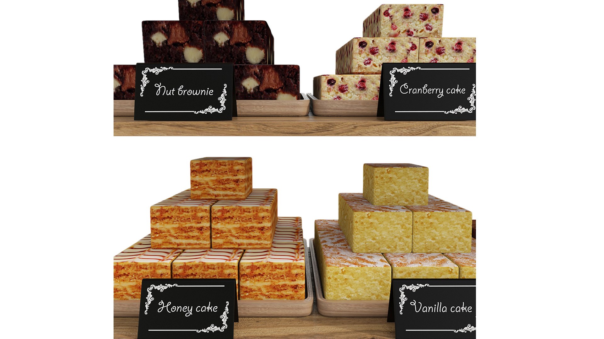 3D Pastry Set - TurboSquid 2369216